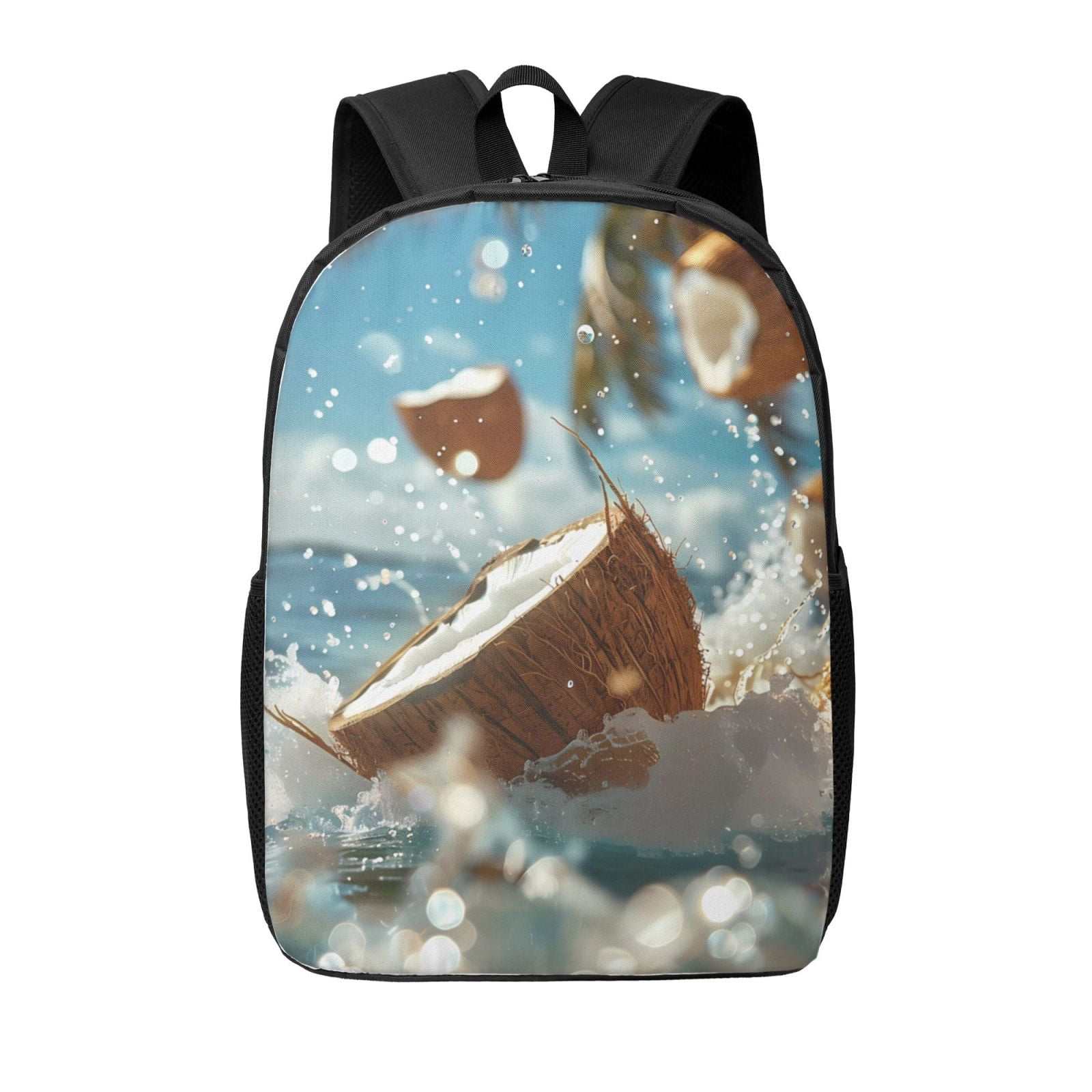 JUNZAN Fresh Coconut Splash Pattern Travel Laptop Backpack for Men ...