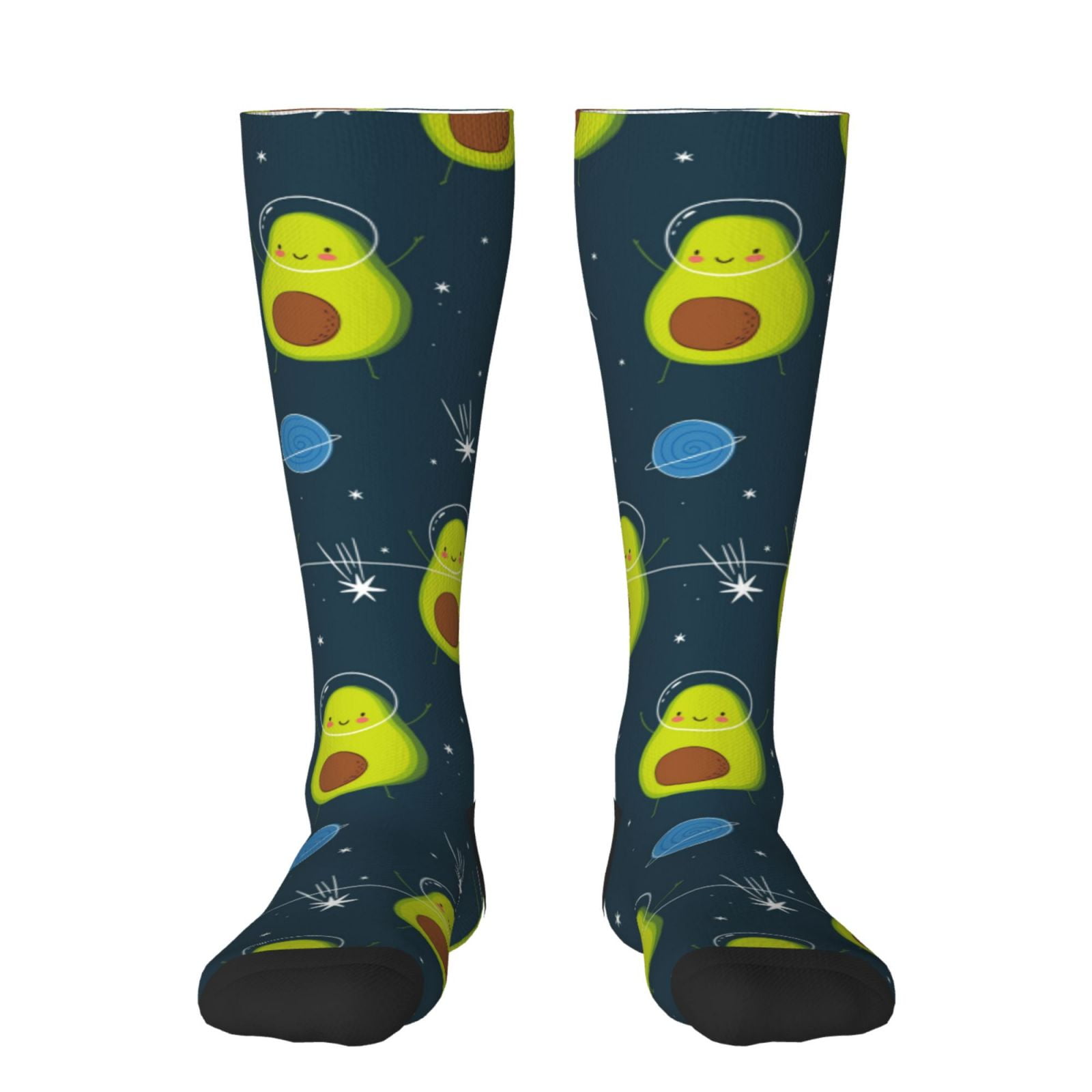 JUNZAN Fun Novelty Knee Warmer High Socks-Avocado In Space - Walmart.com