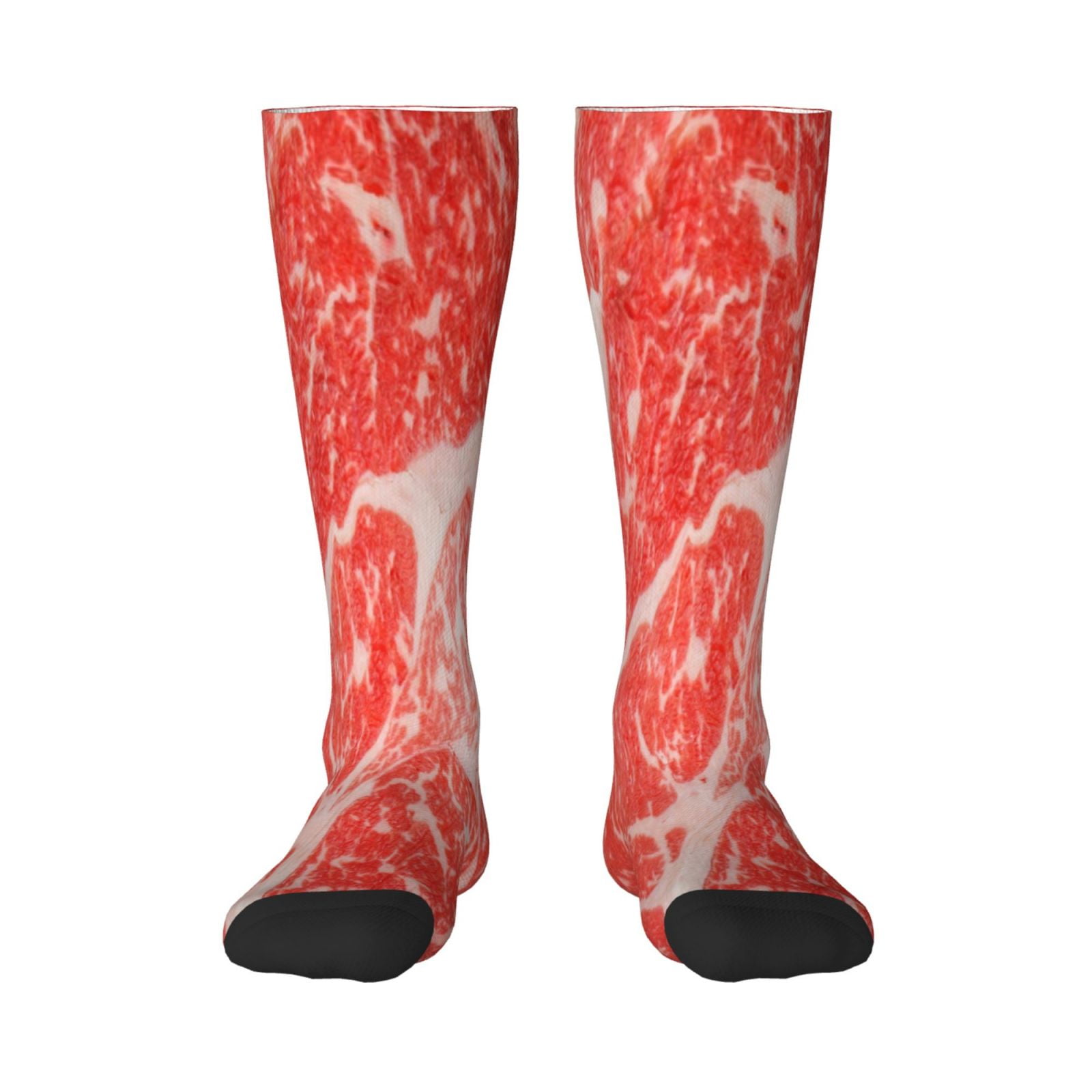 JUNZAN Fun Novelty Knee Warmer High Socks-Beef Steaks - Walmart.com
