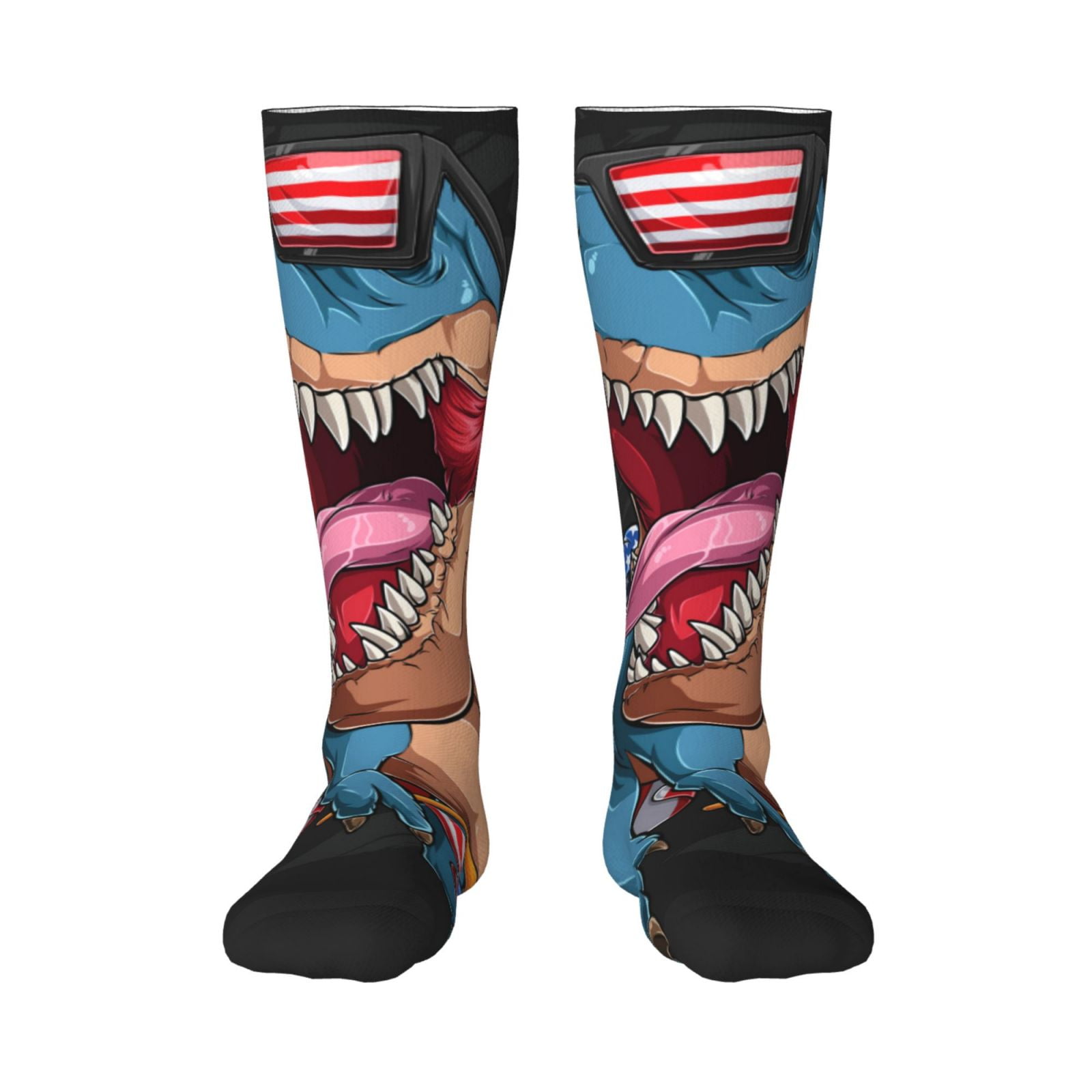 JUNZAN Fun Novelty Knee Warmer High Socks-Blue Dinosaur - Walmart.com