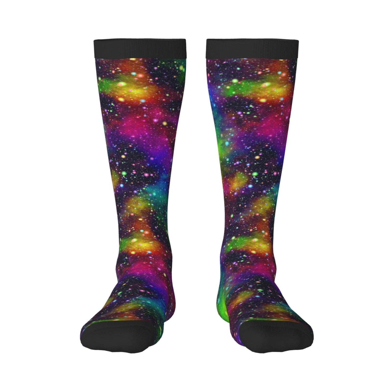 JUNZAN Fun Novelty Knee Warmer High Socks-Bright Universe - Walmart.com