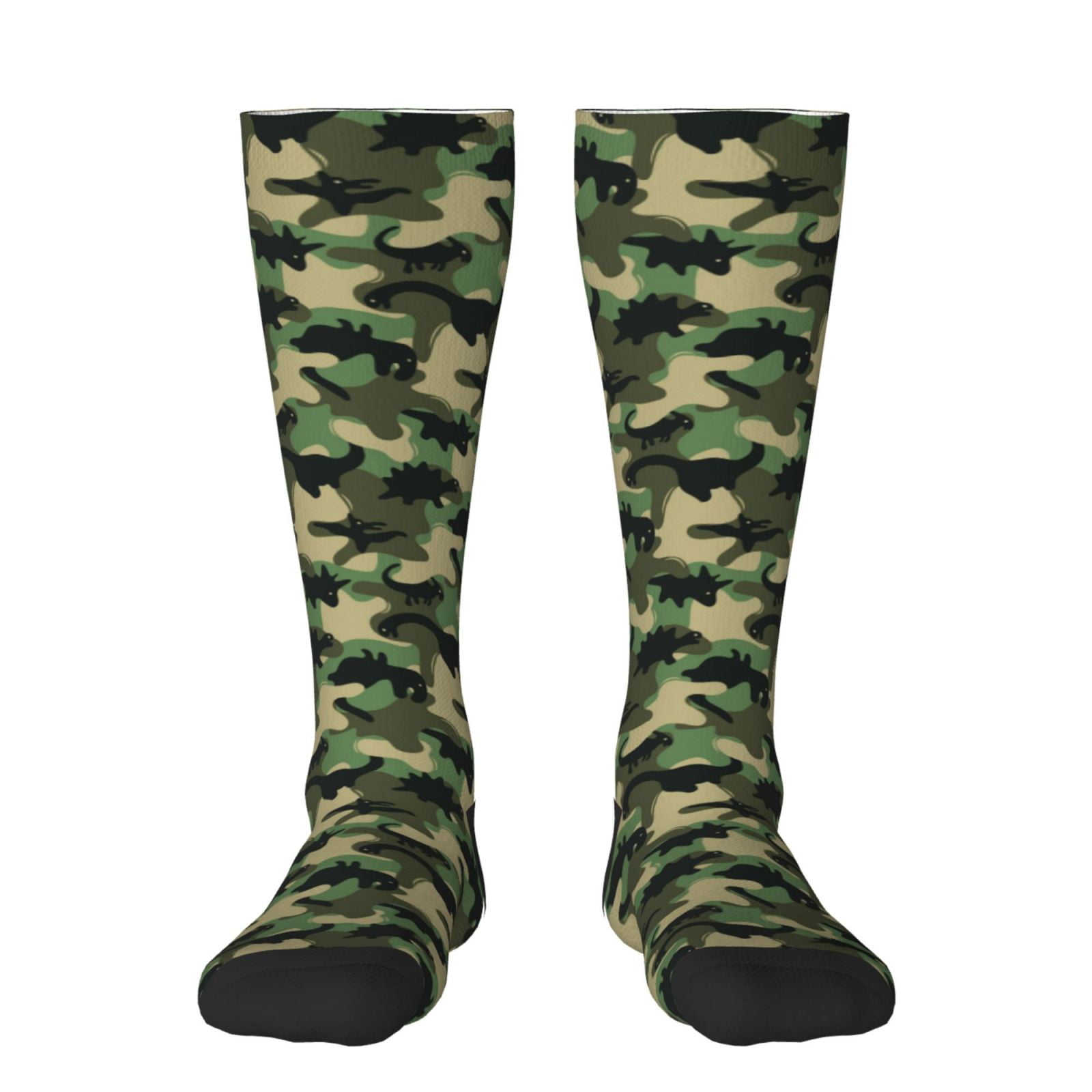 JUNZAN Fun Novelty Knee Warmer High Socks-Camouflage Dinosaur - Walmart.com
