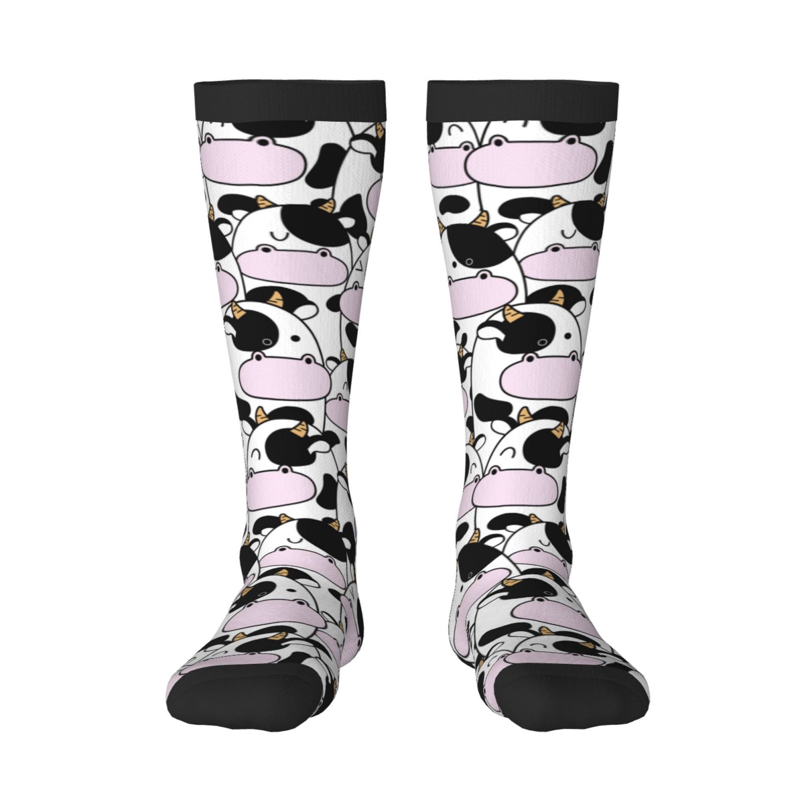 JUNZAN Fun Novelty Knee Warmer High Socks-Cute Animal With Cow ...