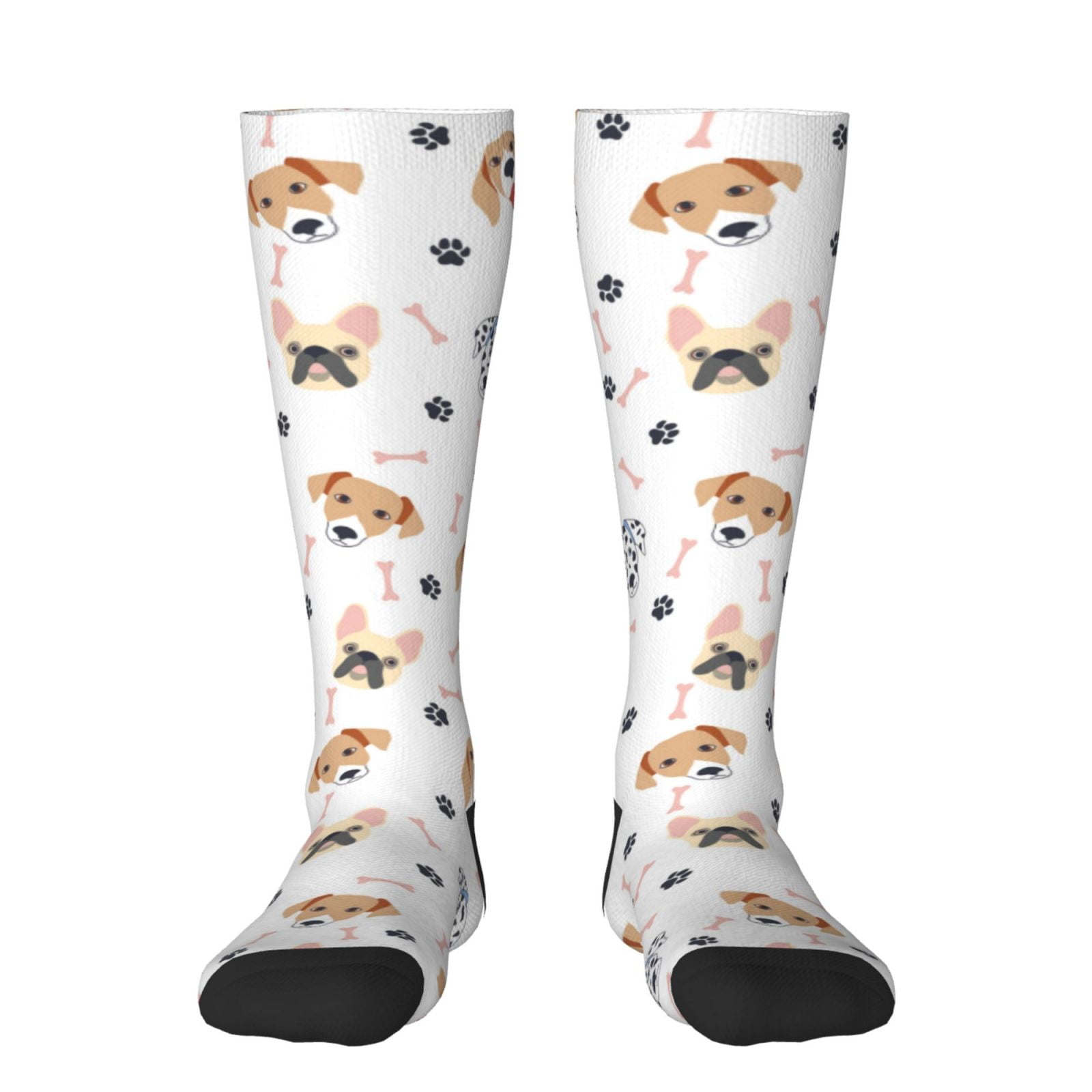 JUNZAN Fun Novelty Knee Warmer High Socks Cute Cartoon Dogs Design ...