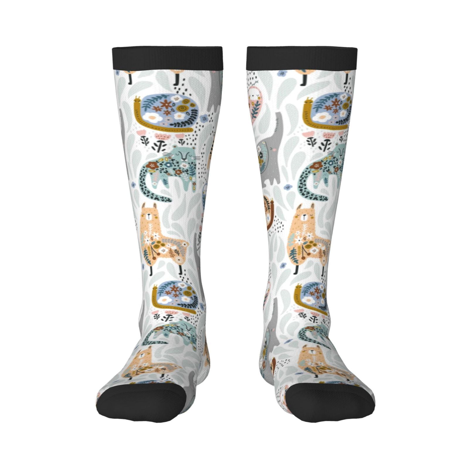 JUNZAN Fun Novelty Knee Warmer High Socks-Cute Colorful Animal ...