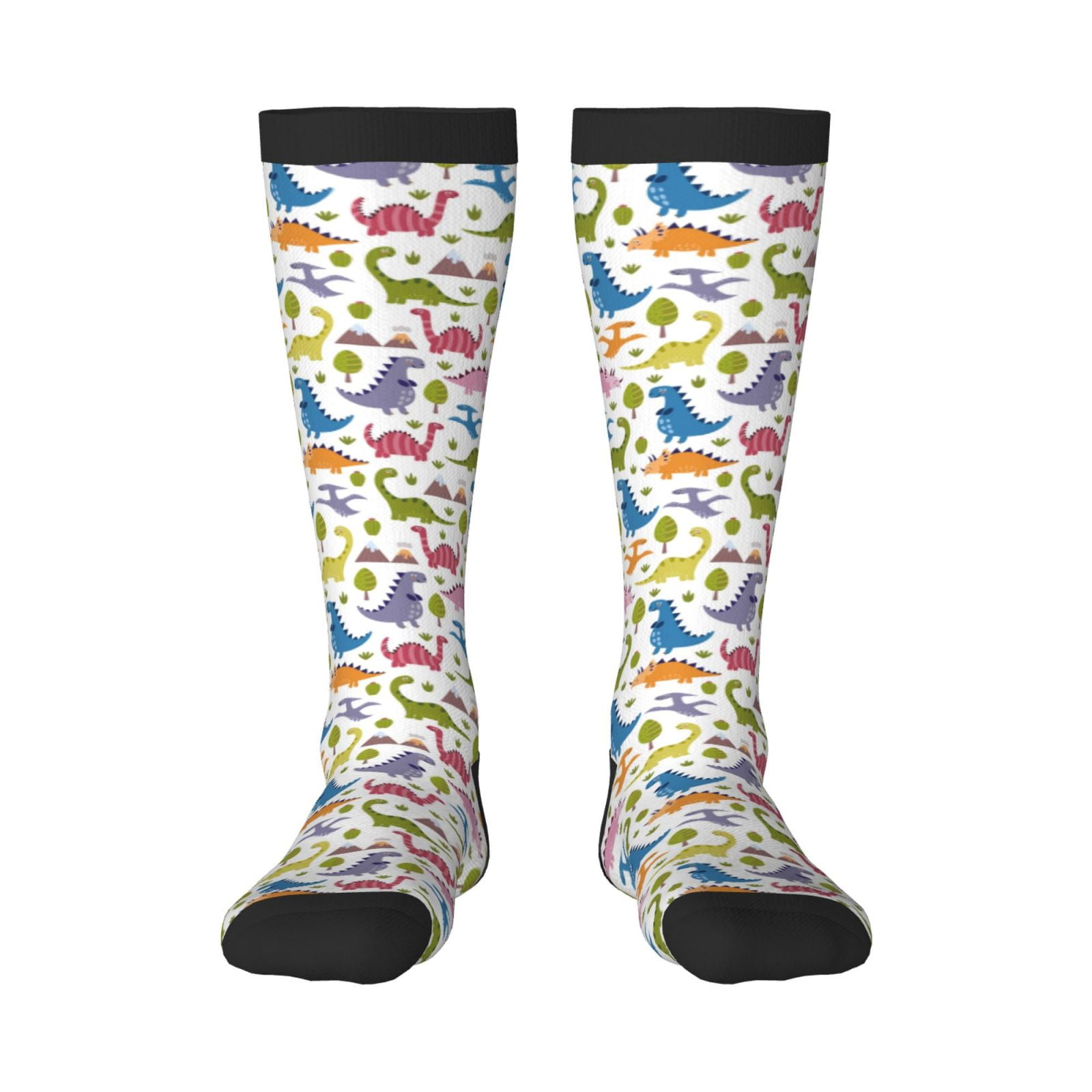 JUNZAN Fun Novelty Knee Warmer High Socks Cute Dinosaur Design ...