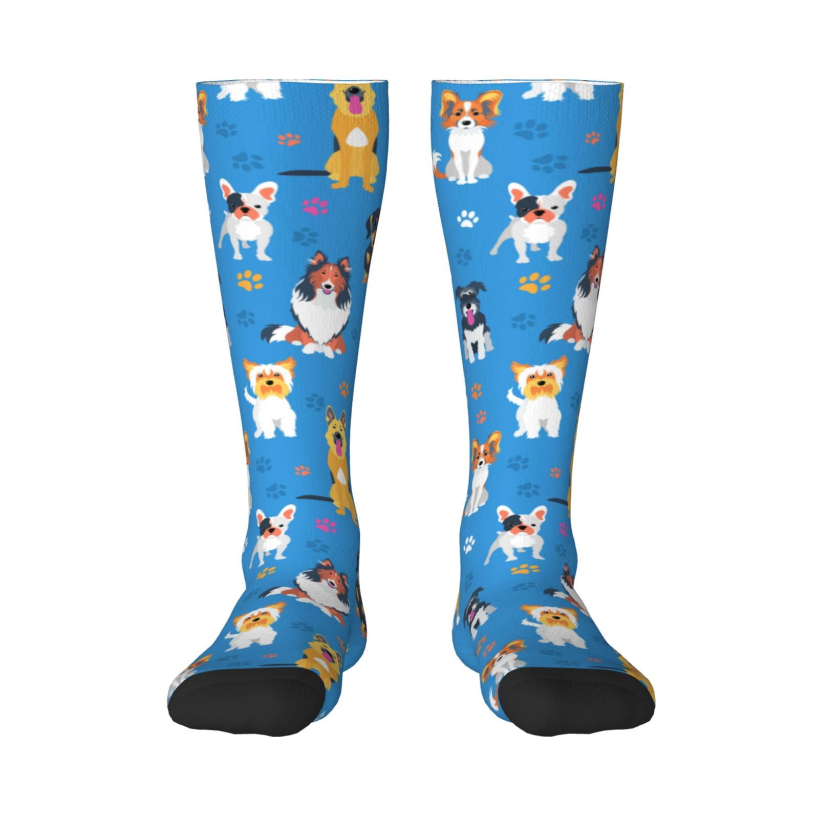 JUNZAN Fun Novelty Knee Warmer High Socks-Cute Dogs - Walmart.com