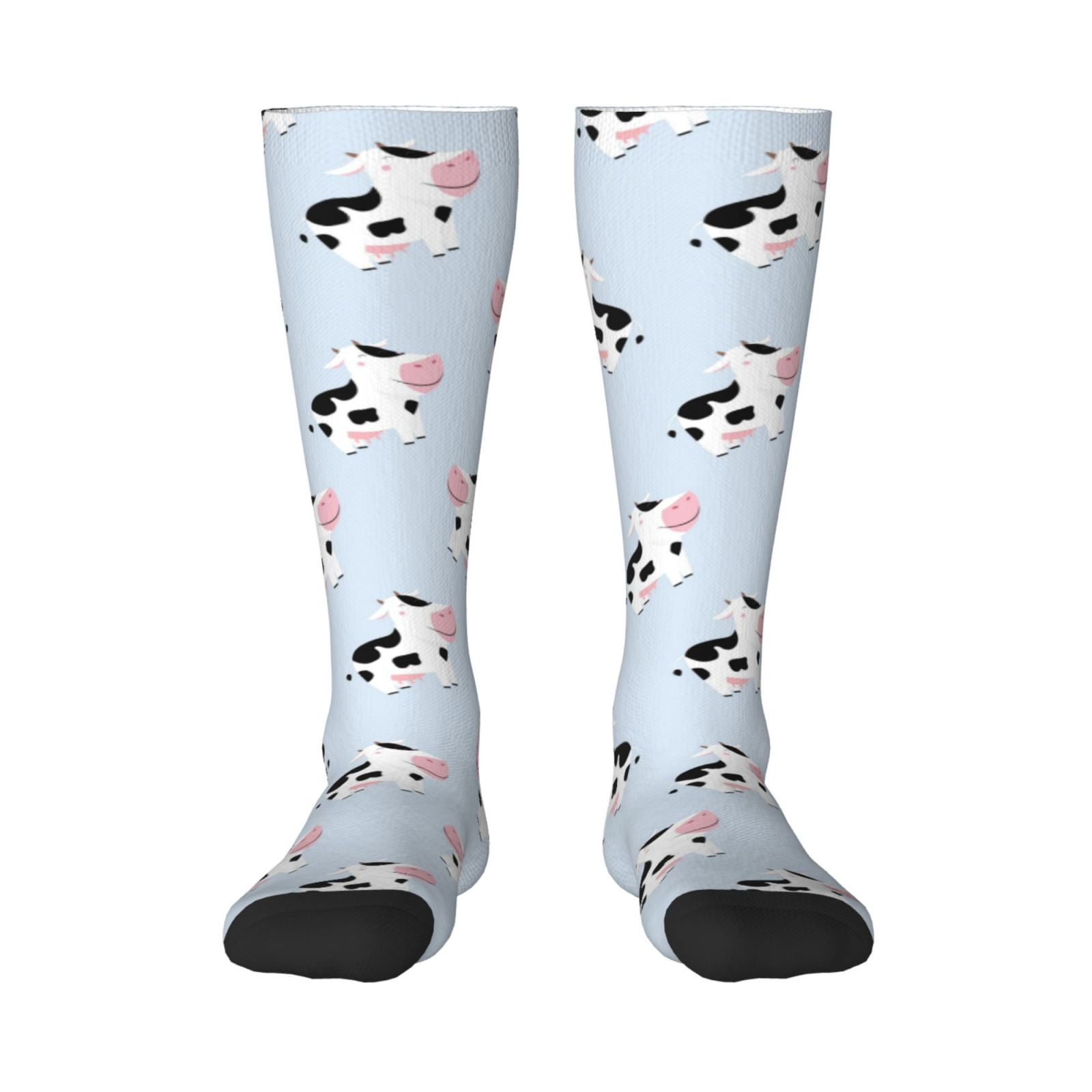 JUNZAN Fun Novelty Knee Warmer High Socks-Cute Farm Cow - Walmart.com