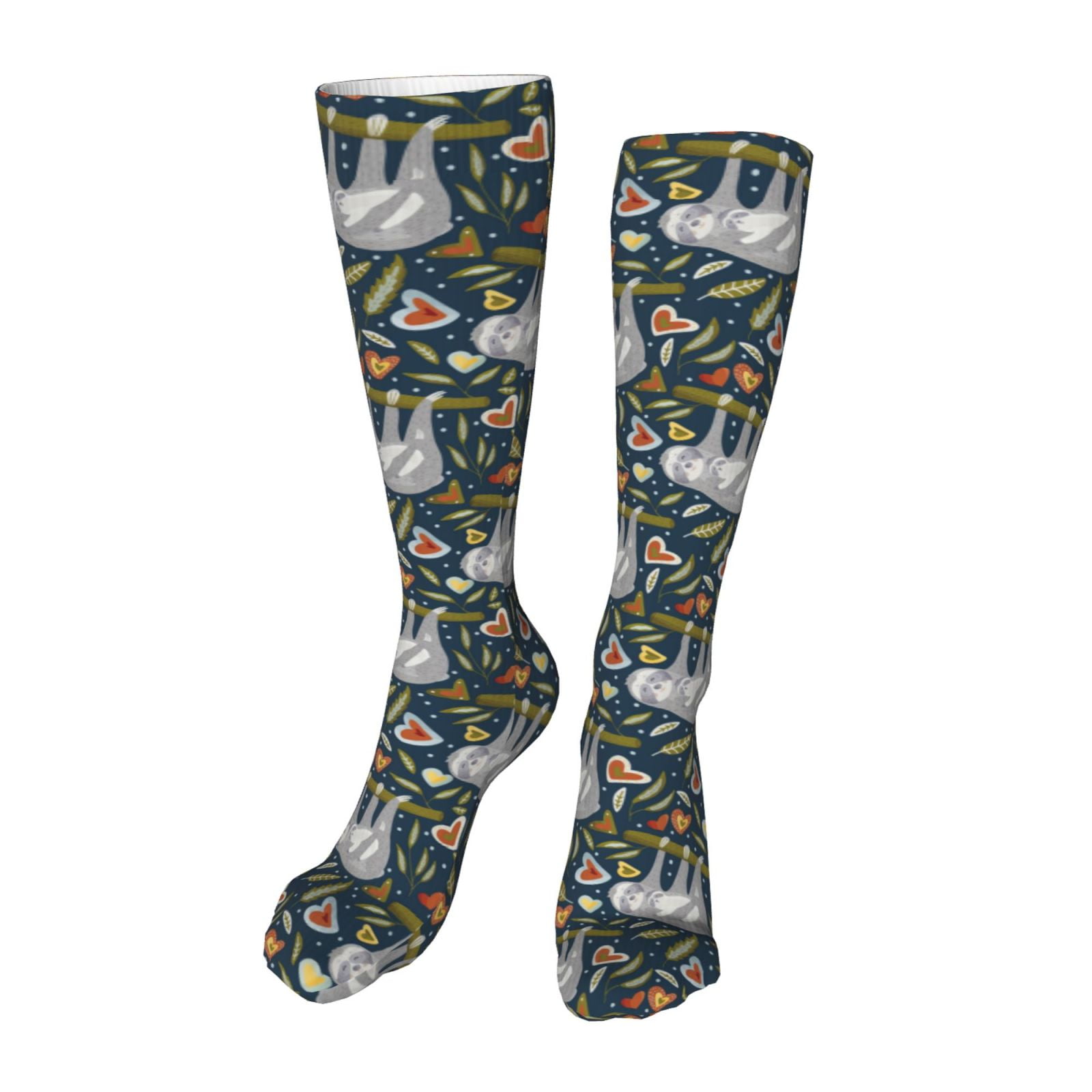 JUNZAN Fun Novelty Knee Warmer High Socks Cute Sloth Design - Walmart.com