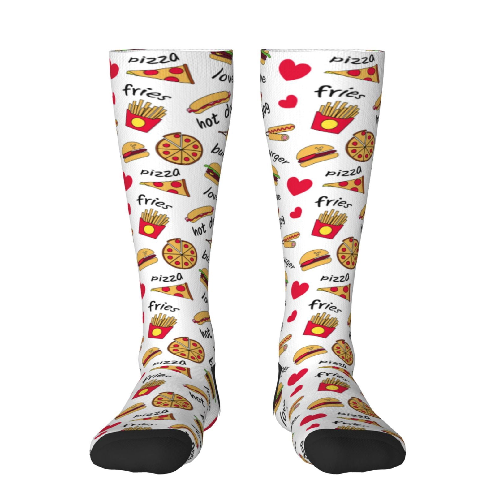 JUNZAN Fun Novelty Knee Warmer High Socks Fast Food Design - Walmart.com