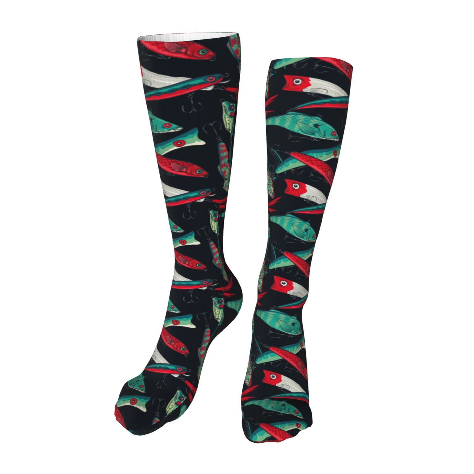 JUNZAN Fun Novelty Knee Warmer High Socks Fishing Lure Design - Walmart.com