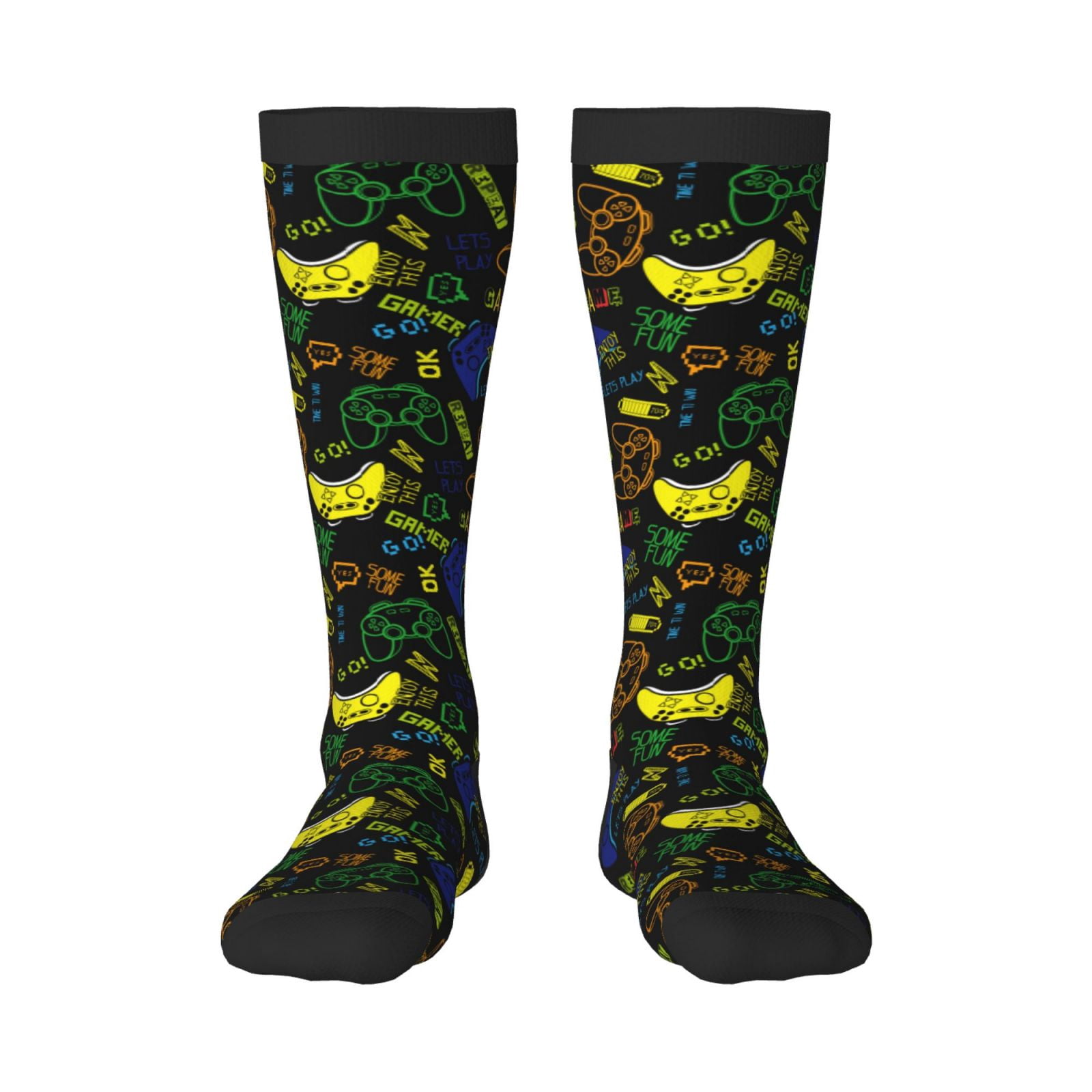 JUNZAN Fun Novelty Knee Warmer High Socks Game Play Design - Walmart.com