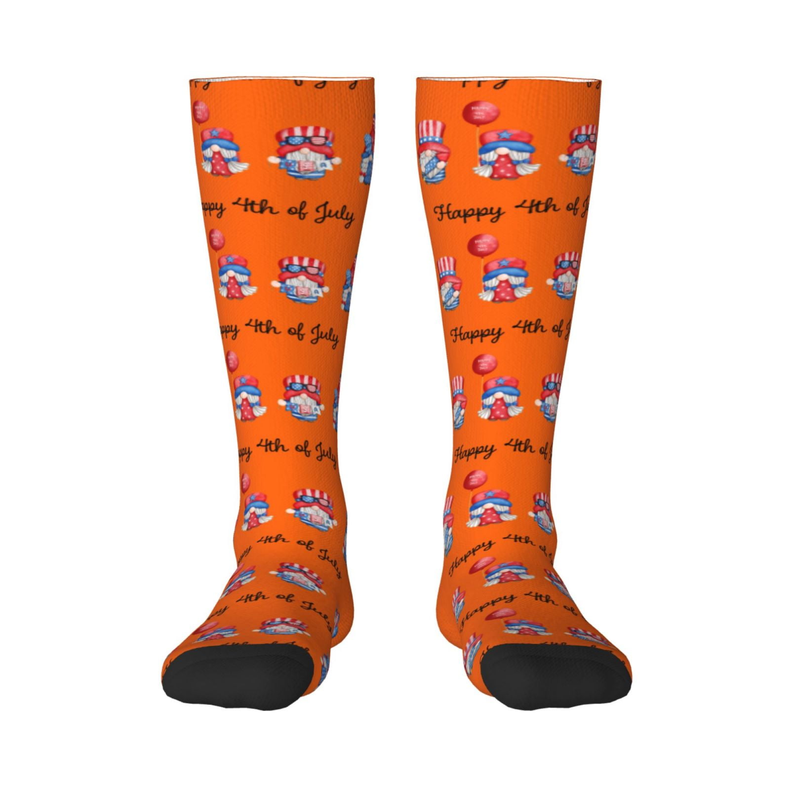 JUNZAN Fun Novelty Knee Warmer High Socks-Happy Independence Day Gnome - Walmart.com