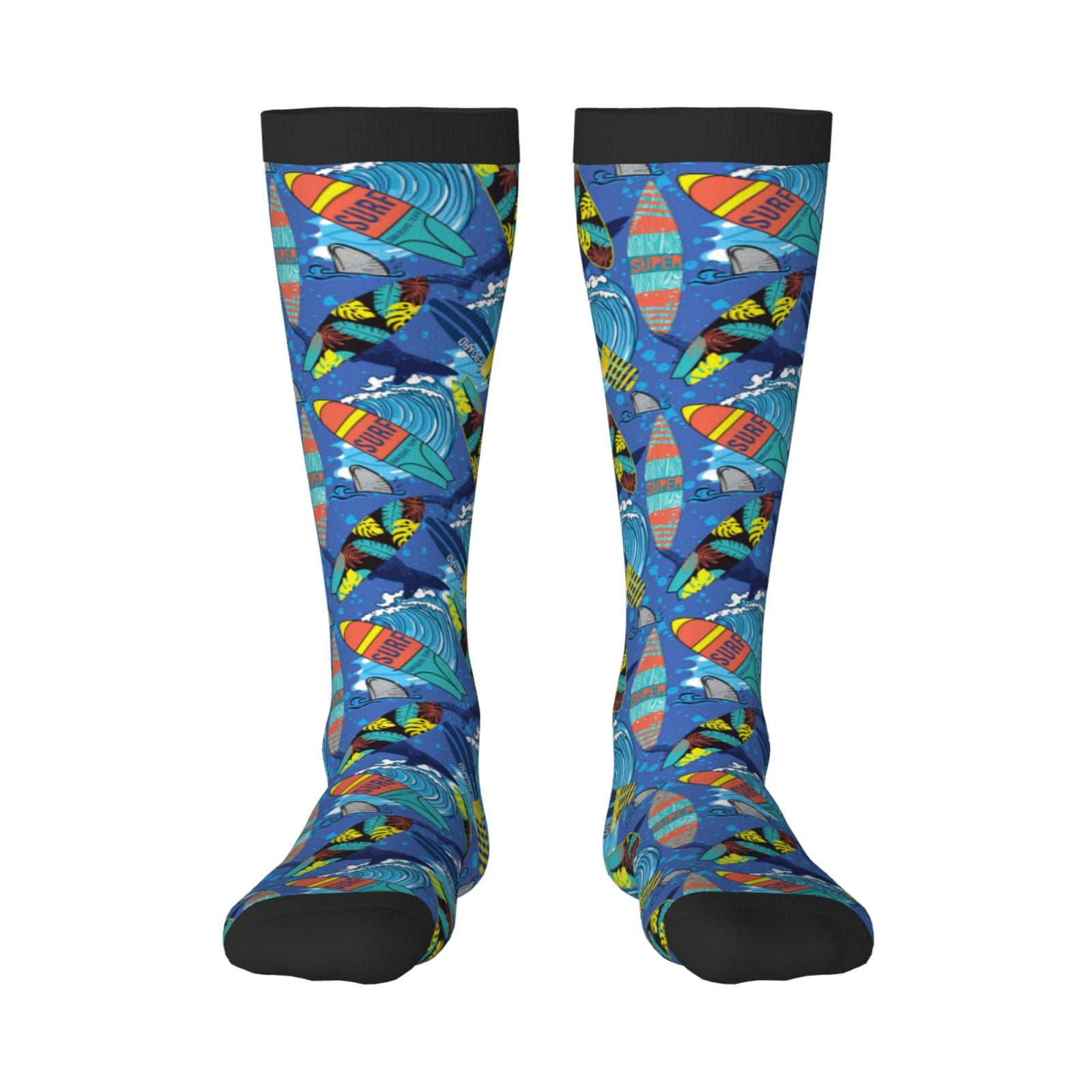 JUNZAN Fun Novelty Knee Warmer High Socks Hawaiian Style Design ...