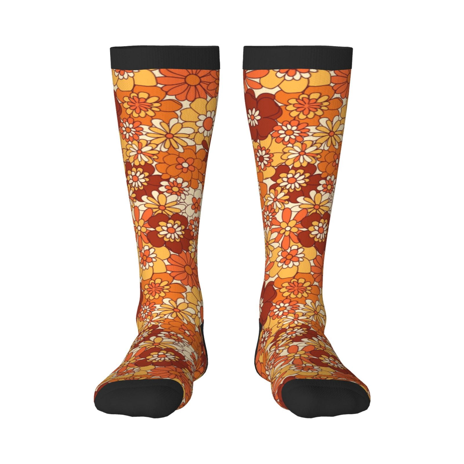 JUNZAN Fun Novelty Knee Warmer High Socks-Hippie Flower - Walmart.com