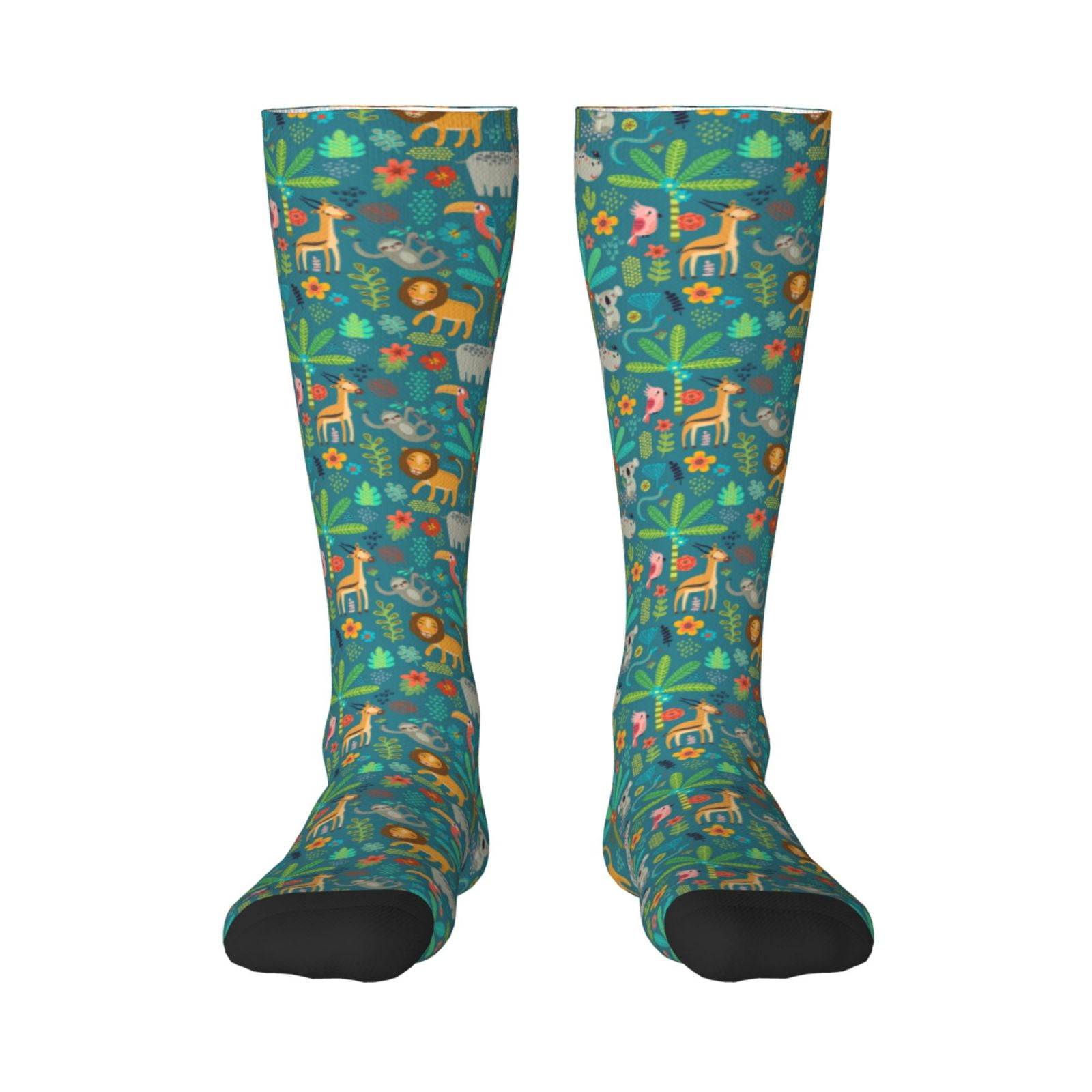 JUNZAN Fun Novelty Knee Warmer High Socks-Jungle Animals - Walmart.com