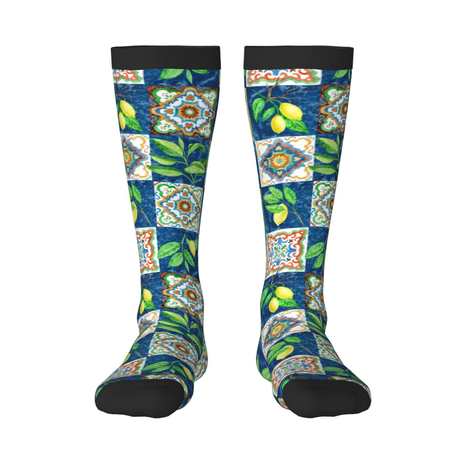 JUNZAN Fun Novelty Knee Warmer High Socks-Lemon And Leaves - Walmart.com