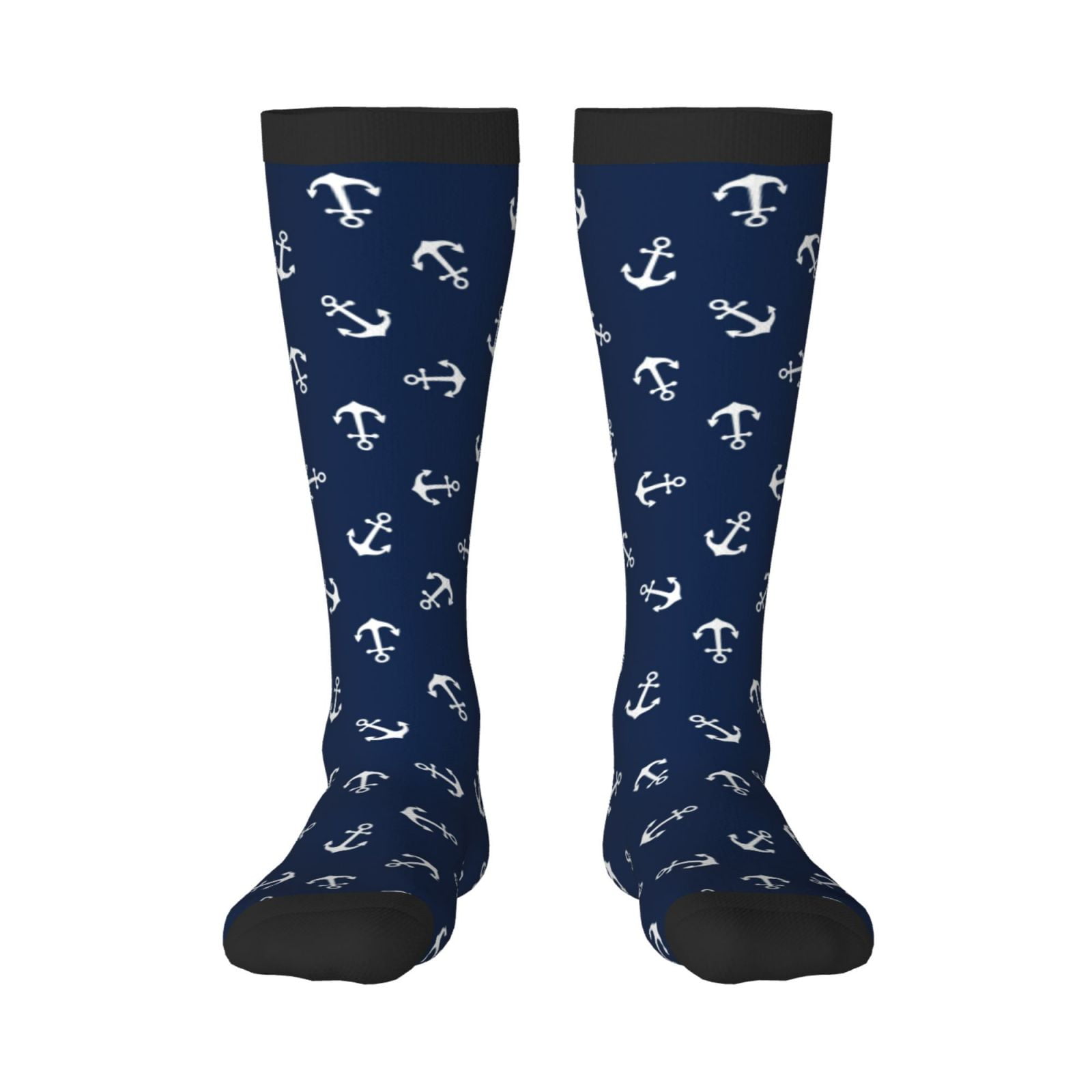 JUNZAN Fun Novelty Knee Warmer High Socks-Nautical Themed Simple ...