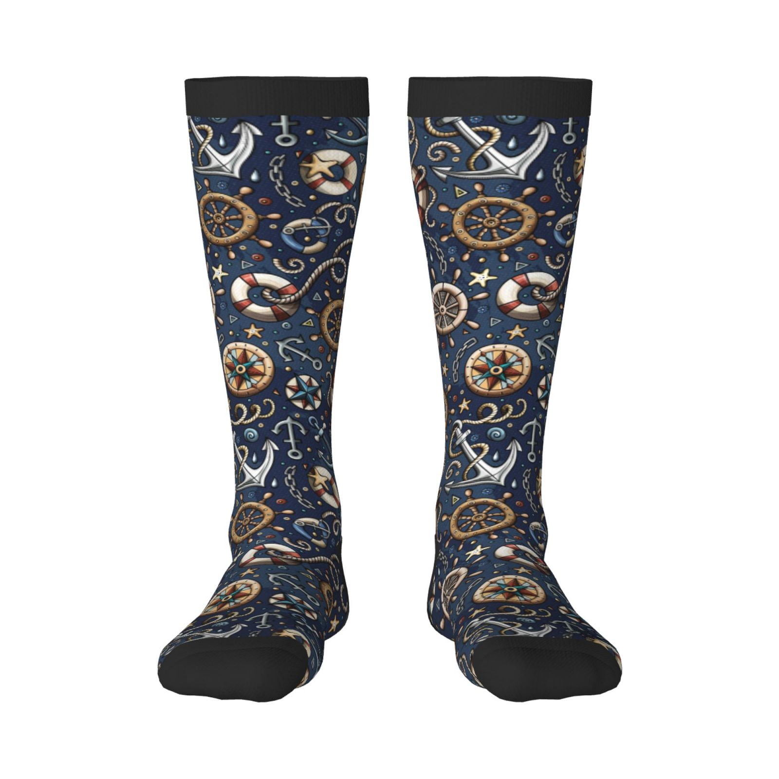 JUNZAN Fun Novelty Knee Warmer High Socks-Nautical - Walmart.com