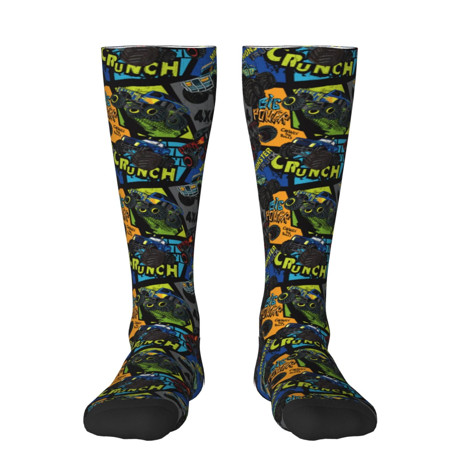 JUNZAN Fun Novelty Knee Warmer High Socks Off-Road Vehicle Design ...