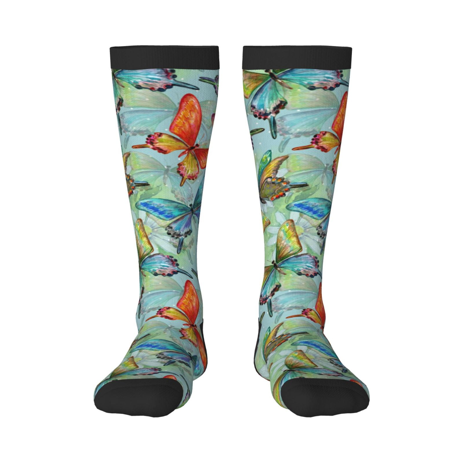 Junzan Fun Novelty Knee Warmer High Socks Retro Seamless Flying