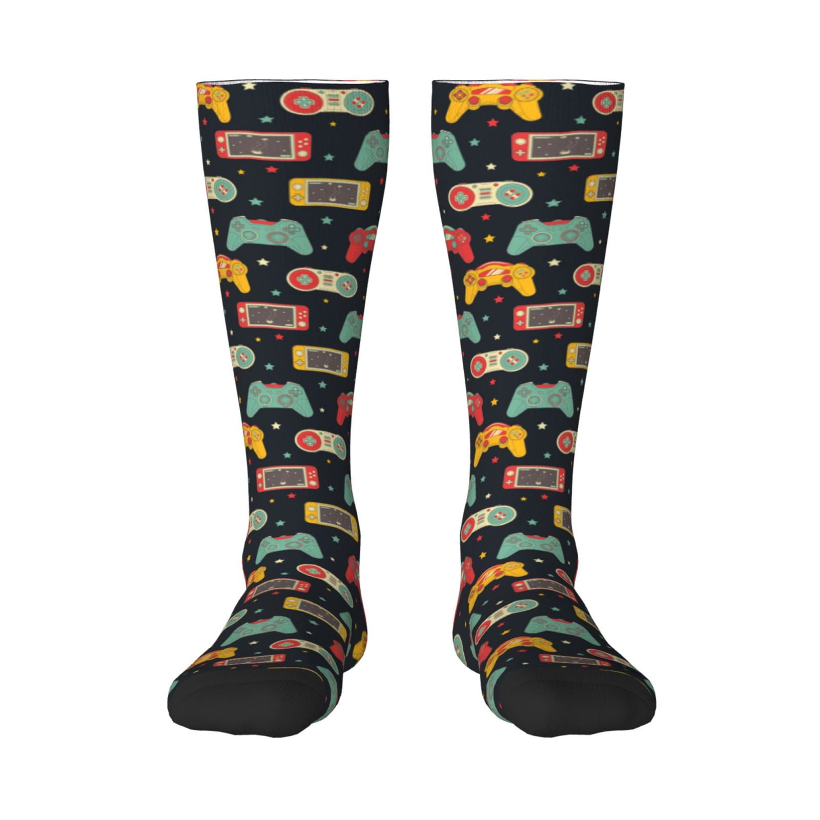 JUNZAN Fun Novelty Knee Warmer High Socks-Retro Video Game - Walmart.com