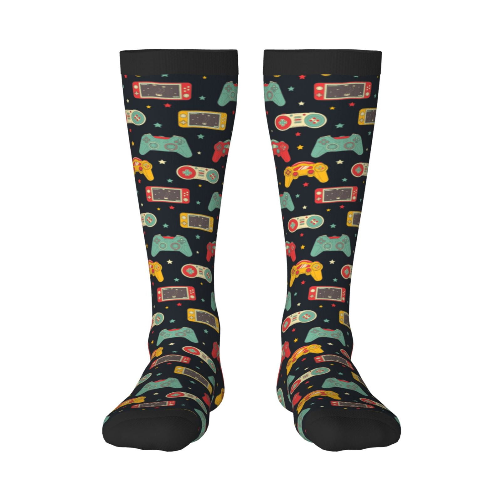 JUNZAN Fun Novelty Knee Warmer High Socks-Retro Video Game - Walmart.com