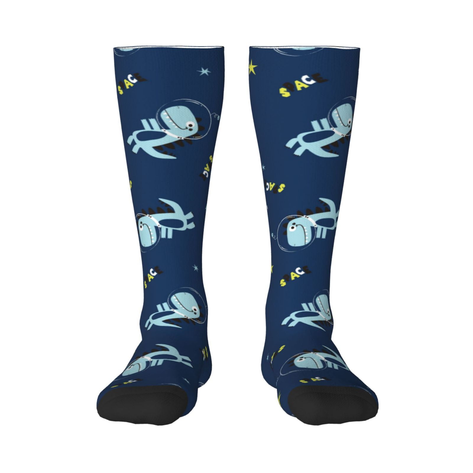 JUNZAN Fun Novelty Knee Warmer High Socks-Space Dinosaur - Walmart.com