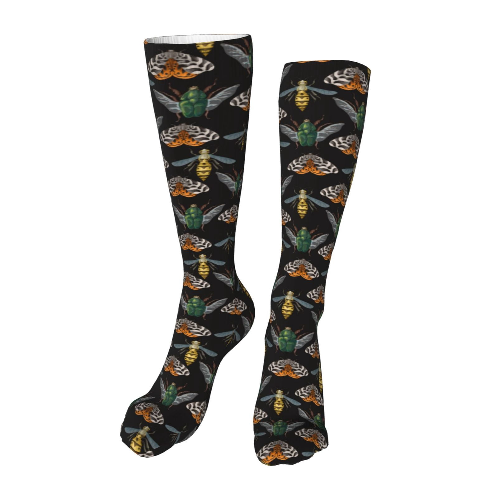 JUNZAN Fun Novelty Knee Warmer High Socks Wasp Cockchafer Butterfly ...