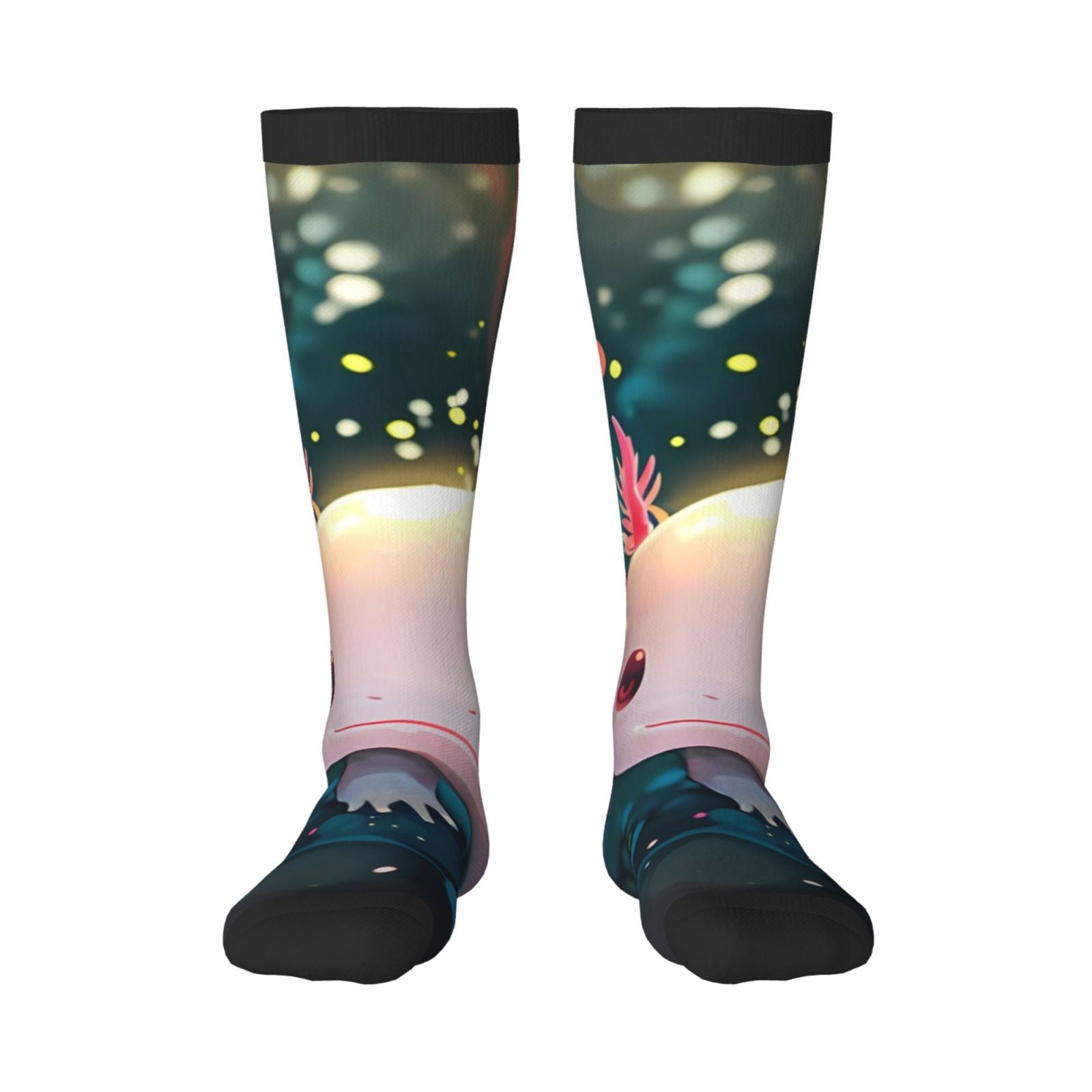 JUNZAN Fun Novelty Knee Warmer High Socks-Whimsical Axolotl Fantasy - Walmart.com