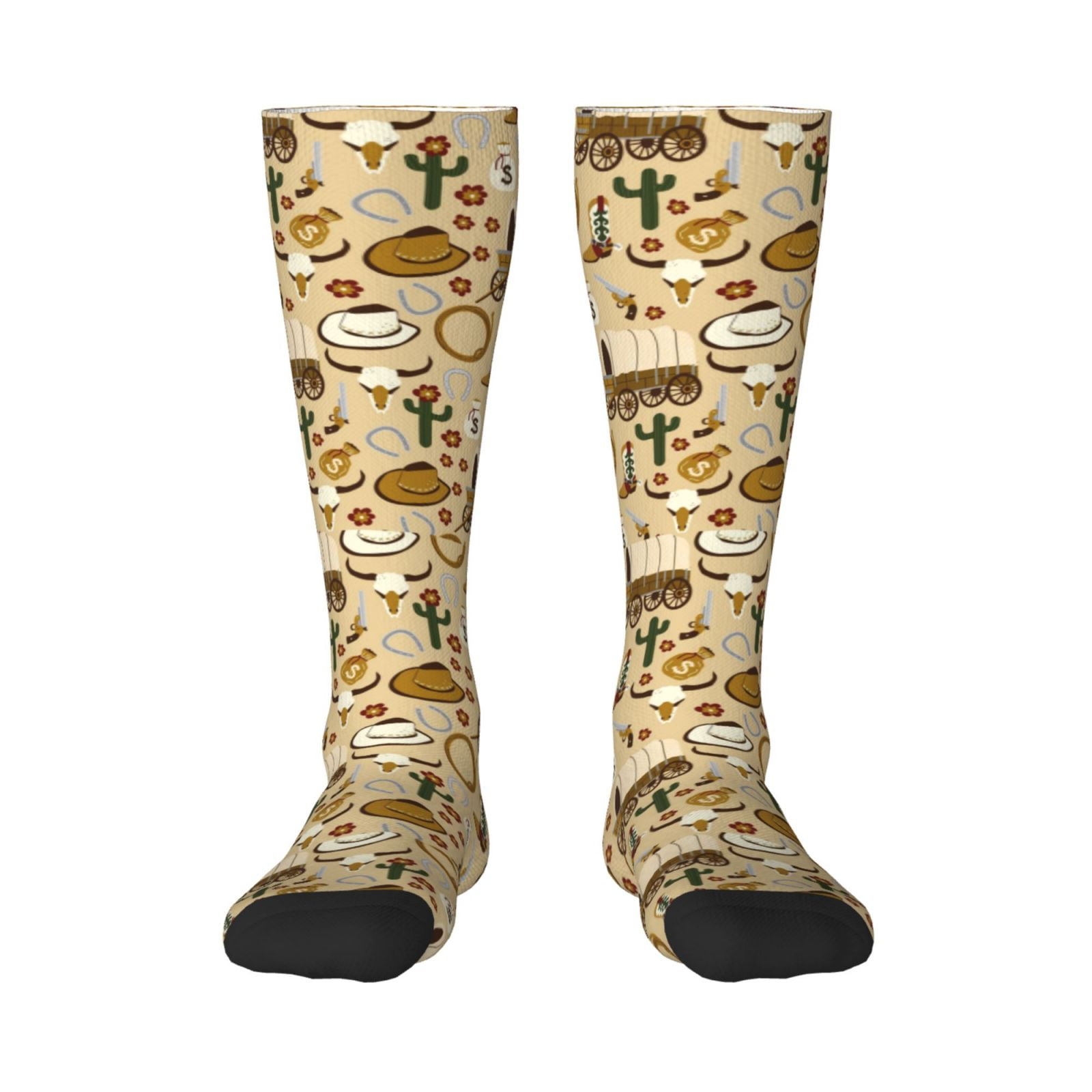 JUNZAN Fun Novelty Knee Warmer High Socks-Wild West Cowboy - Walmart.com
