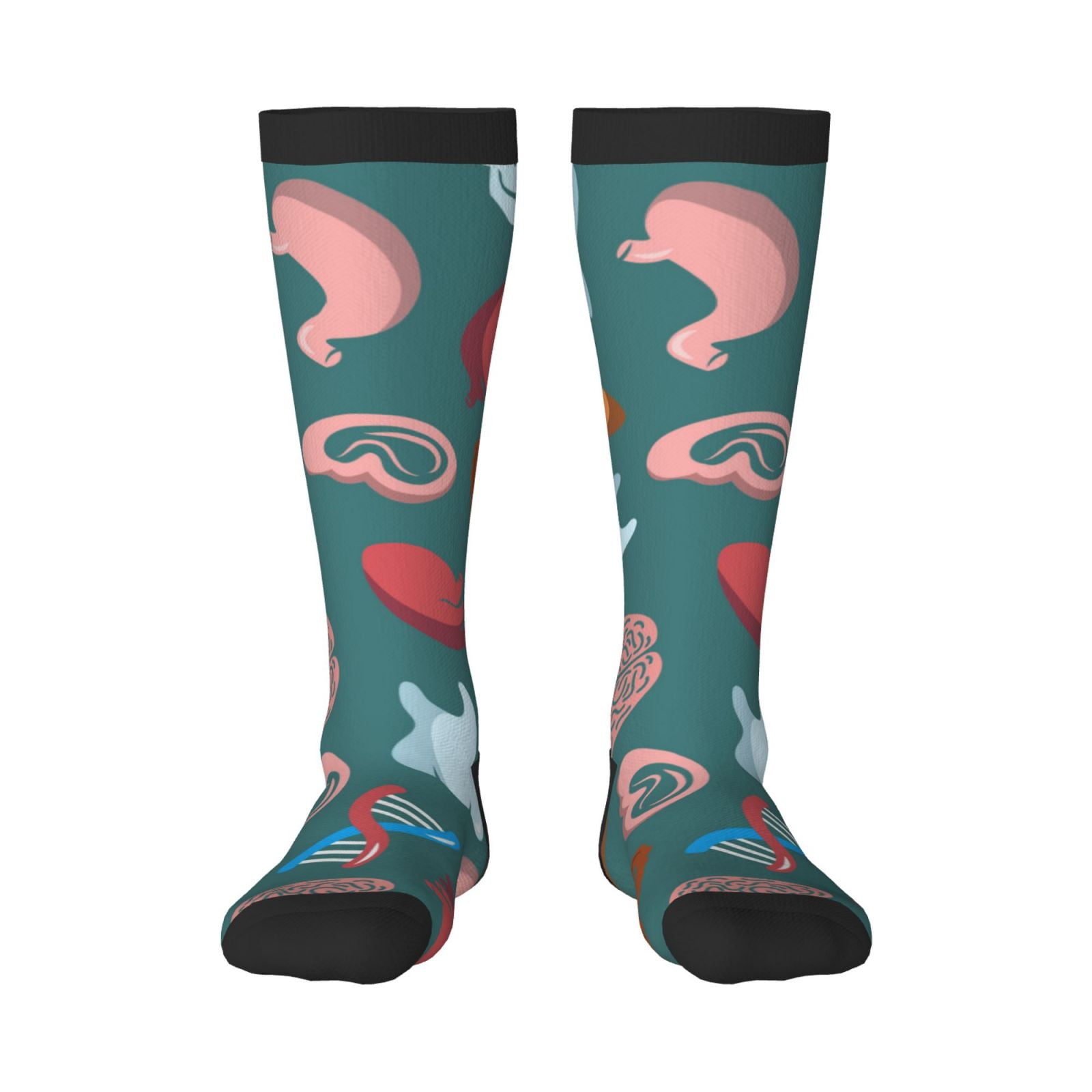 JUNZAN Fun Novelty Knee Warmer High Socks cute Skull organ Design ...