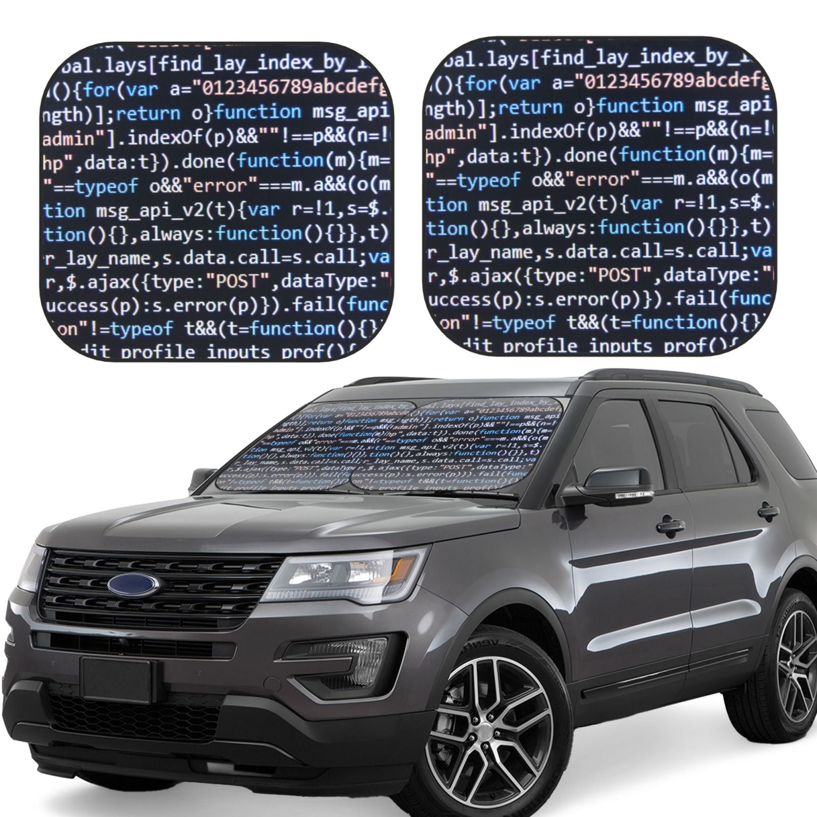 JUNZAN Function Source Code Pattern Car Windshield Sun Shade ...