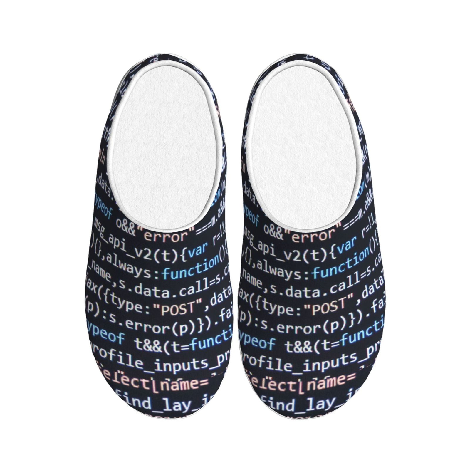 JUNZAN Function Source Code Print Cozy Slippers for Men& Women,Fuzzy ...