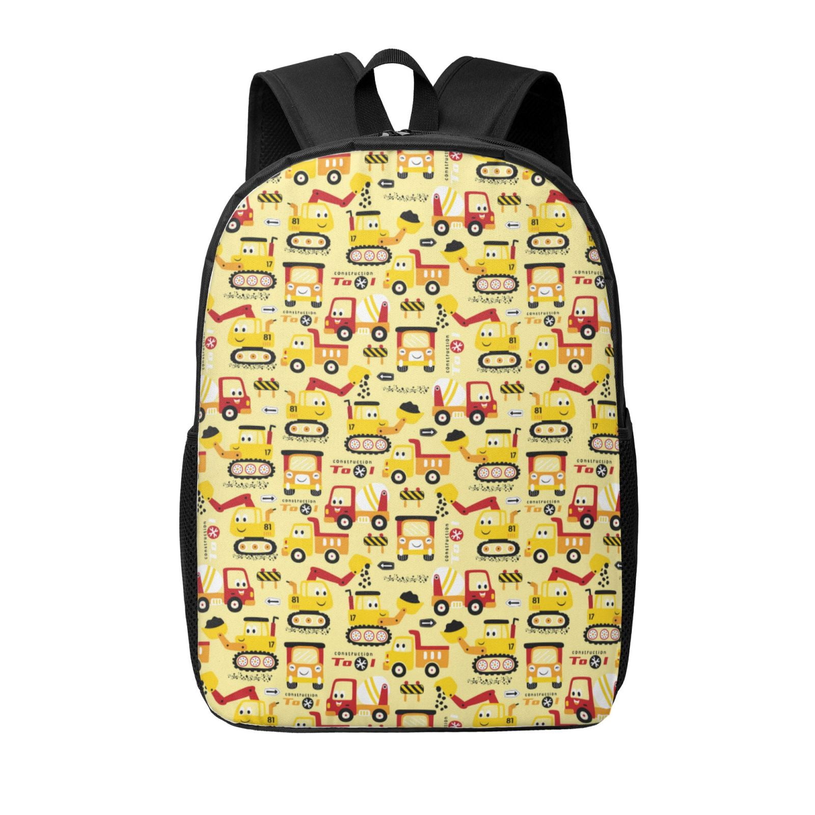JUNZAN Funny Construction Vehicles Pattern Travel Laptop Backpack for ...