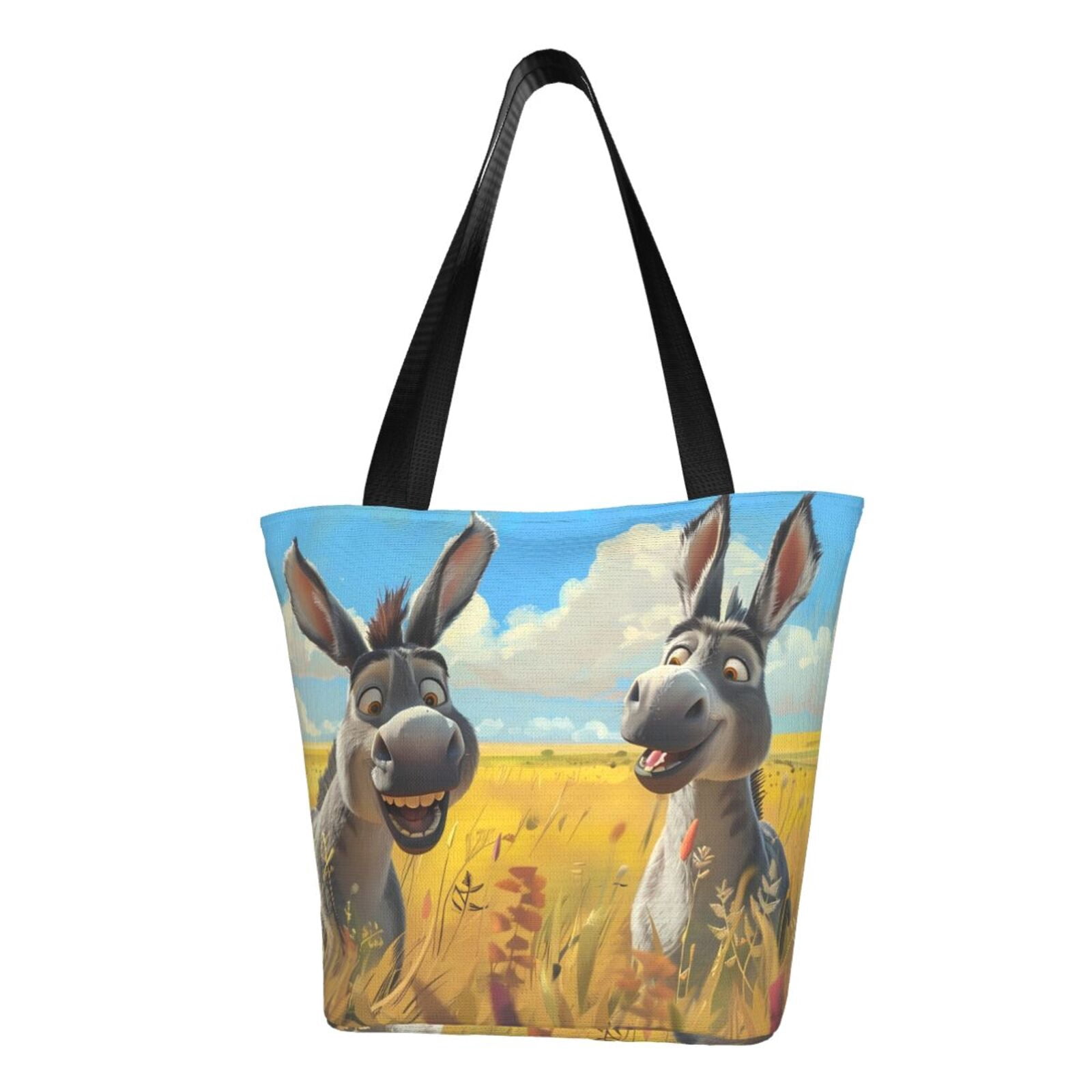 JUNZAN Funny Countryside Donkey for Shoulder Bag for Women,Tote Bag ...