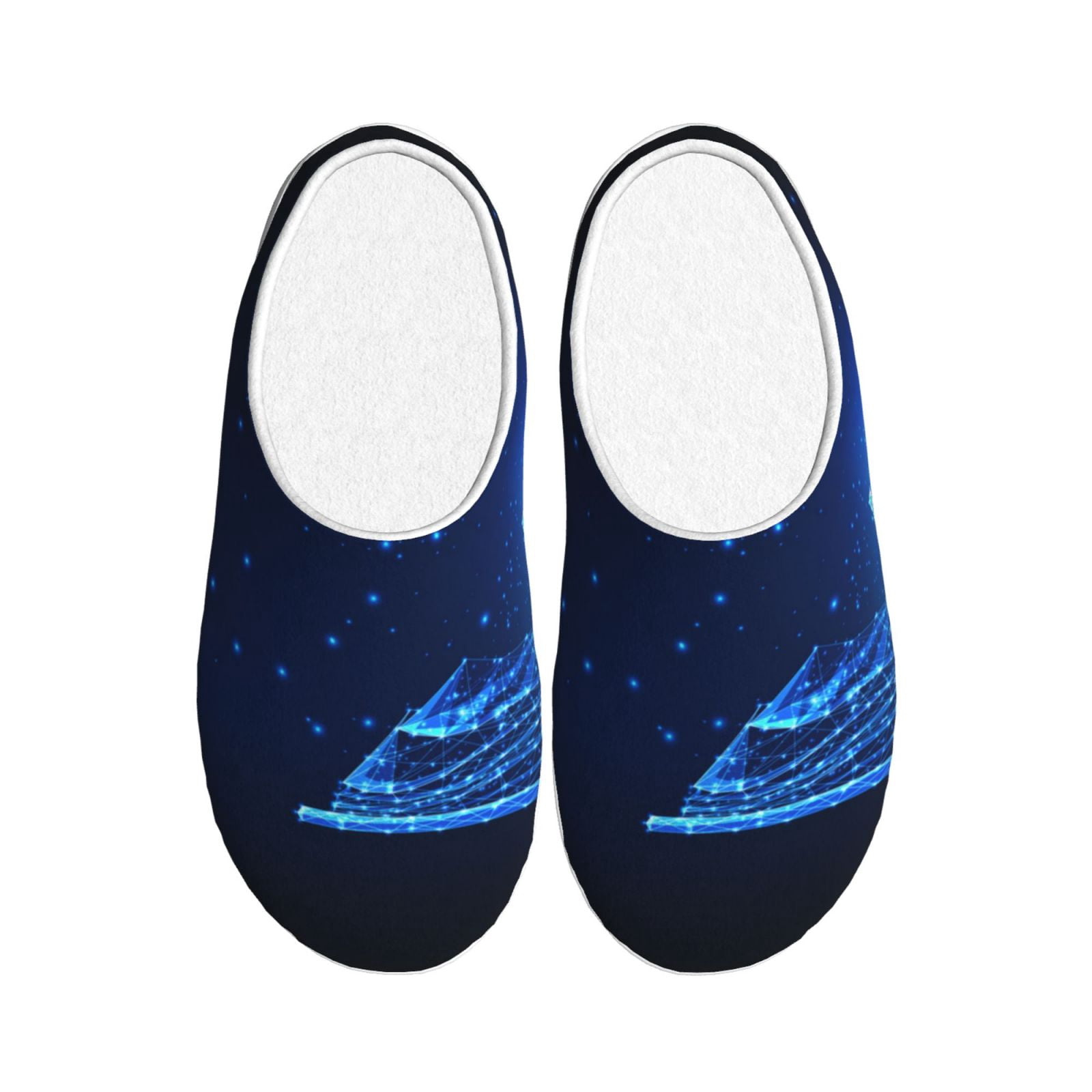 JUNZAN Futuristic Book Knowledge Print Cozy Slippers for Men& Women ...