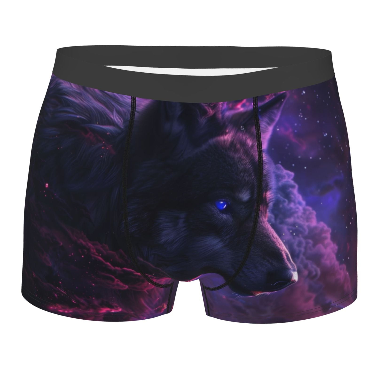 JUNZAN Galactic Wolf Stare Mens Underwear Boxer Briefs for Men’s-Small ...