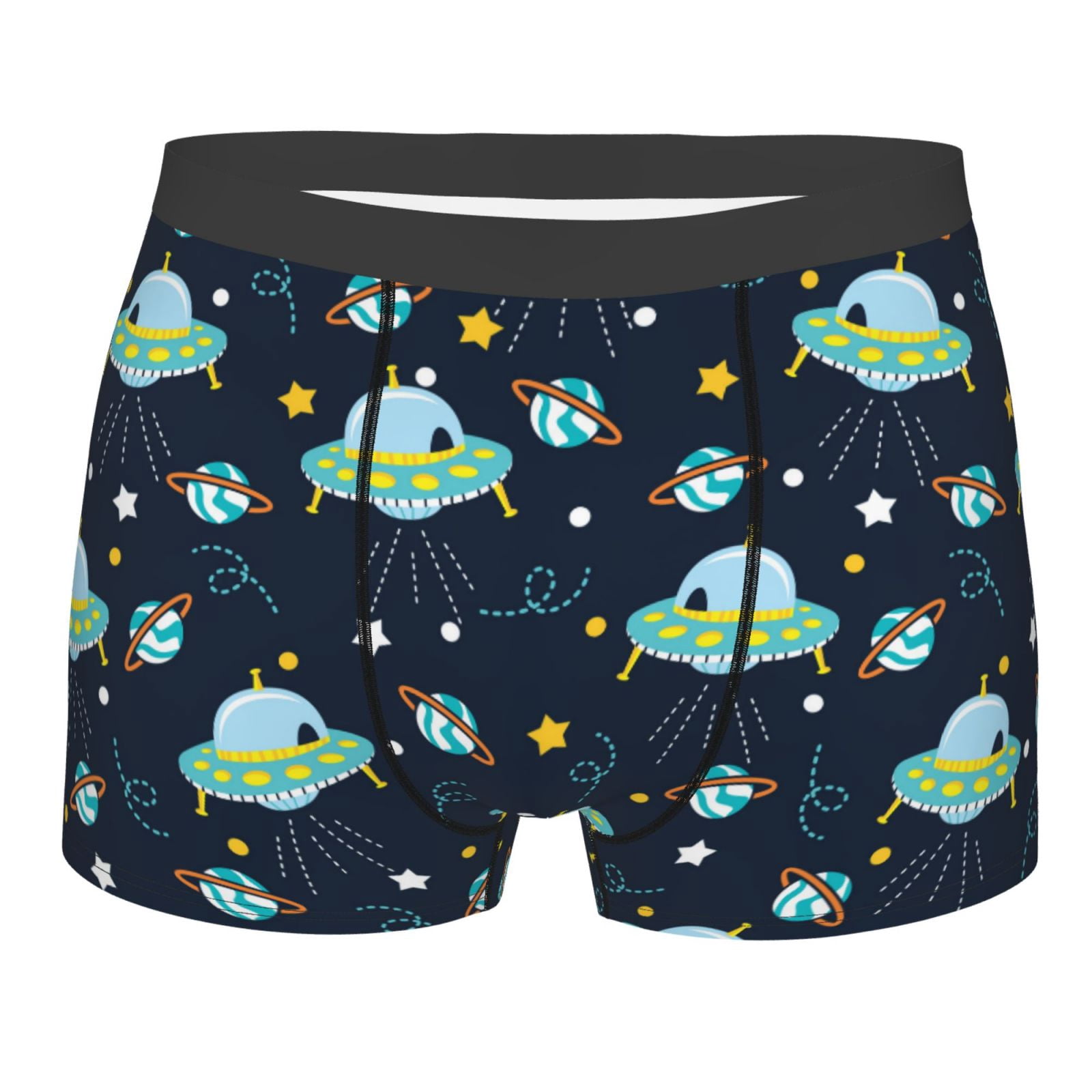 JUNZAN Galaxy With Ufo Mens Underwear Boxer Briefs for Men’s - Large ...