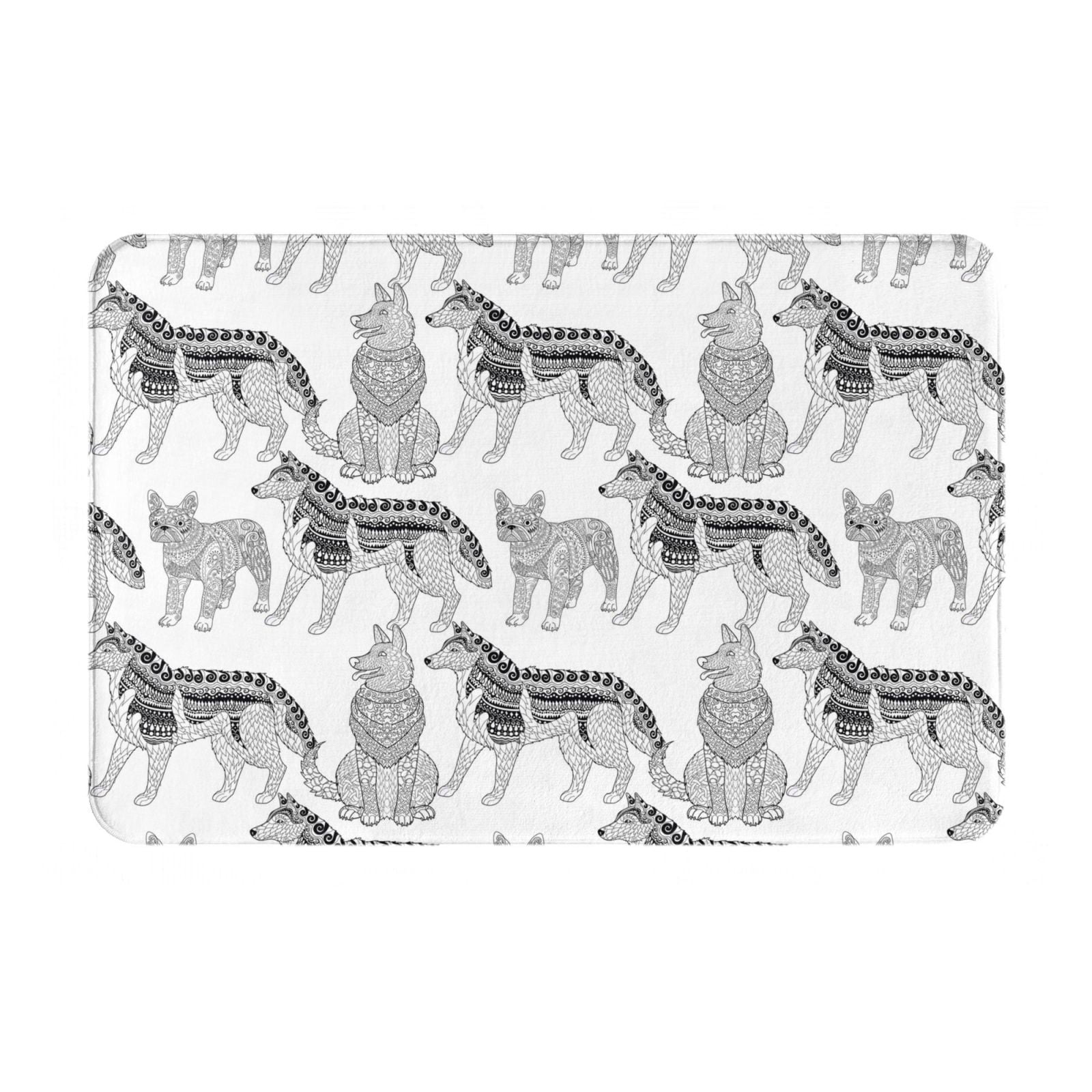 JUNZAN German Shepherd Dog Custom Funny Welcome Doormat Personalized ...