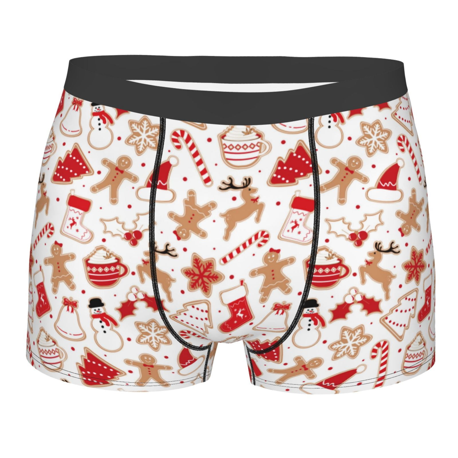 JUNZAN Gingerbread Holiday Sweets Mens Underwear Boxer Briefs for Men’s ...