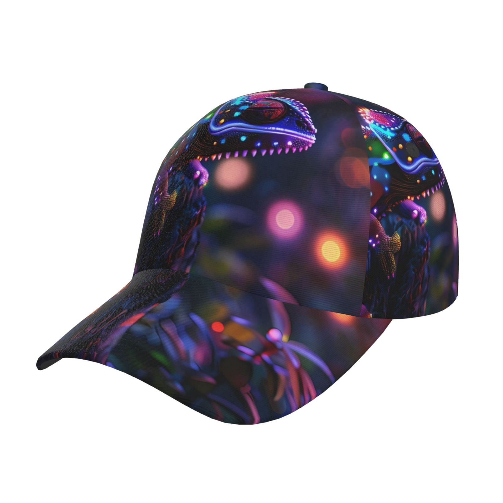 JUNZAN Glowing Chameleon Fantasy Art Print Baseball Cap,Unisex Sports ...