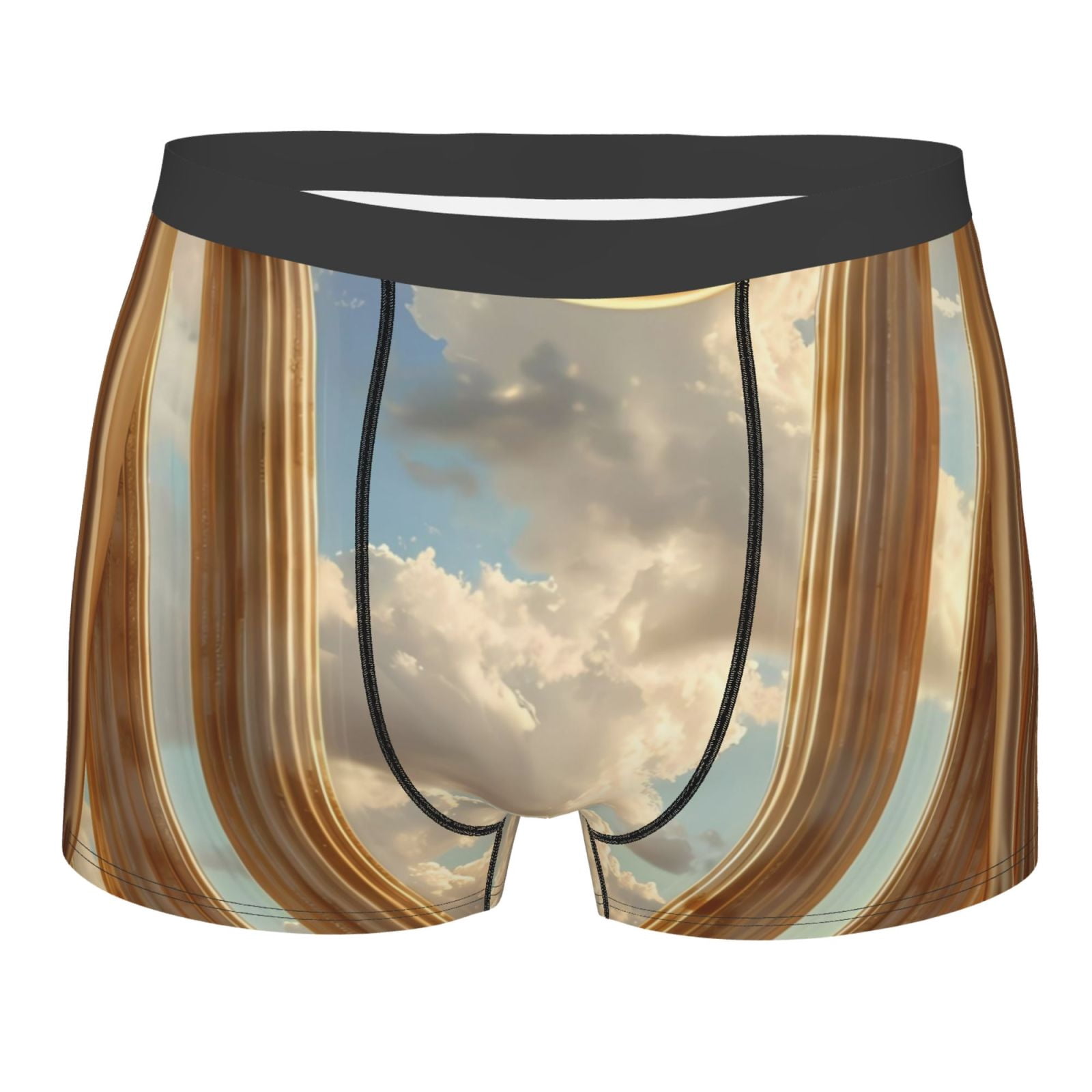 JUNZAN Golden Drapes Pillars Clouds Mens Underwear Boxer Briefs for Men ...
