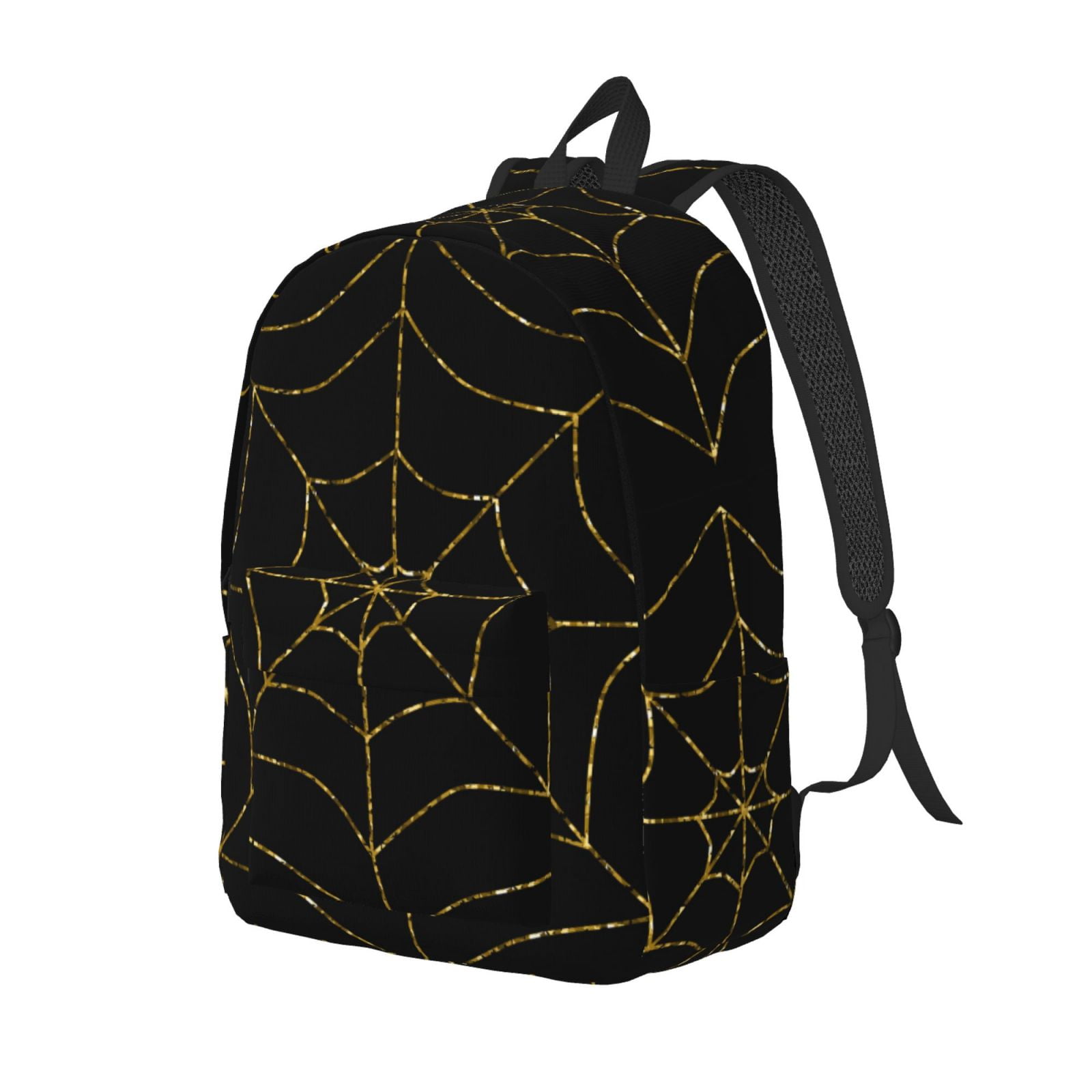JUNZAN Golden Spider Web Pattern Travel Laptop Backpack for Men Women ...