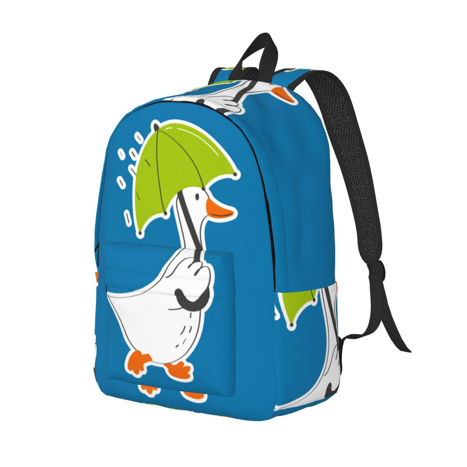 JUNZAN Goose Holding an Umbrella Pattern Travel Laptop Backpack for Men ...