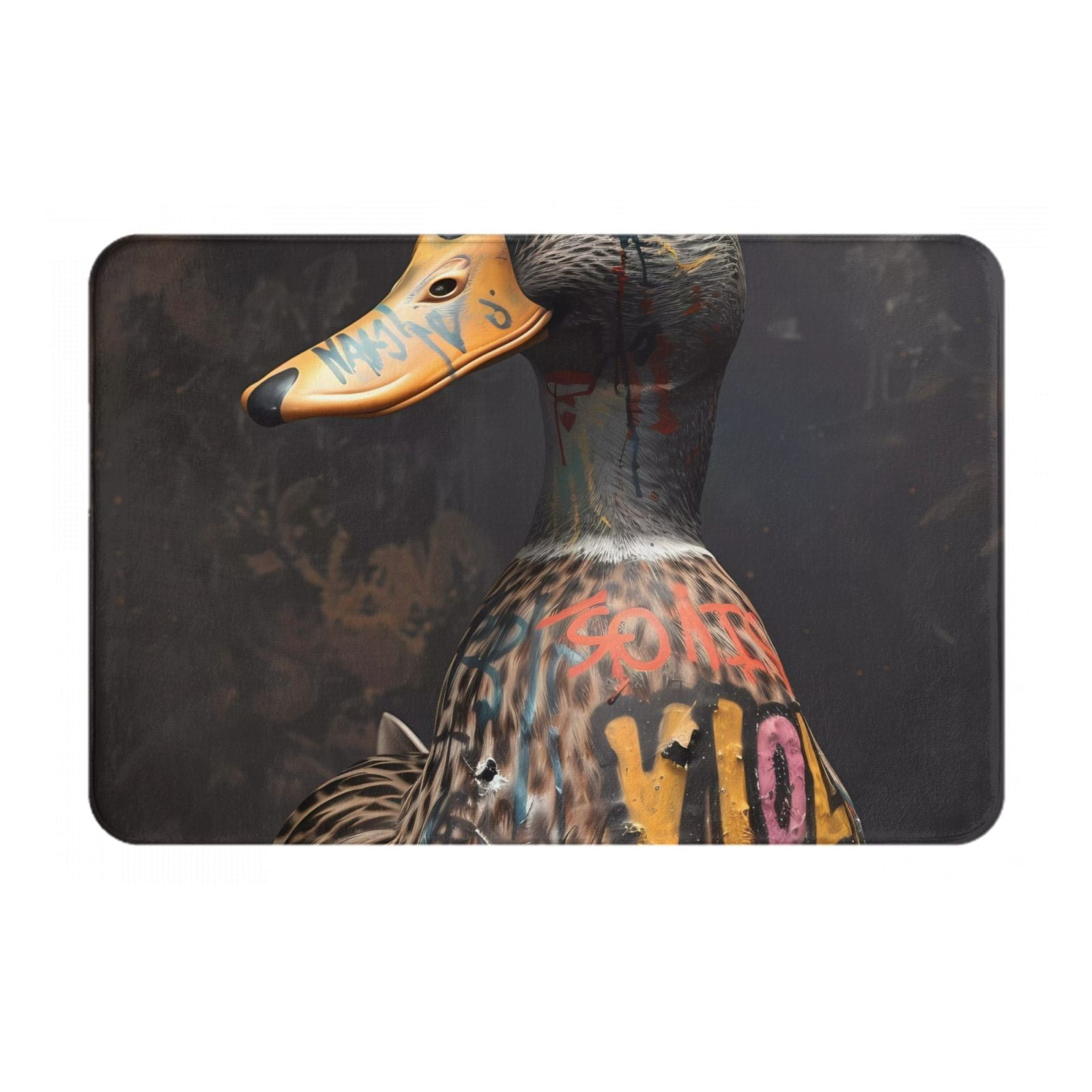 JUNZAN Graffiti Cool Duck Custom Funny Welcome Doormat Personalized ...