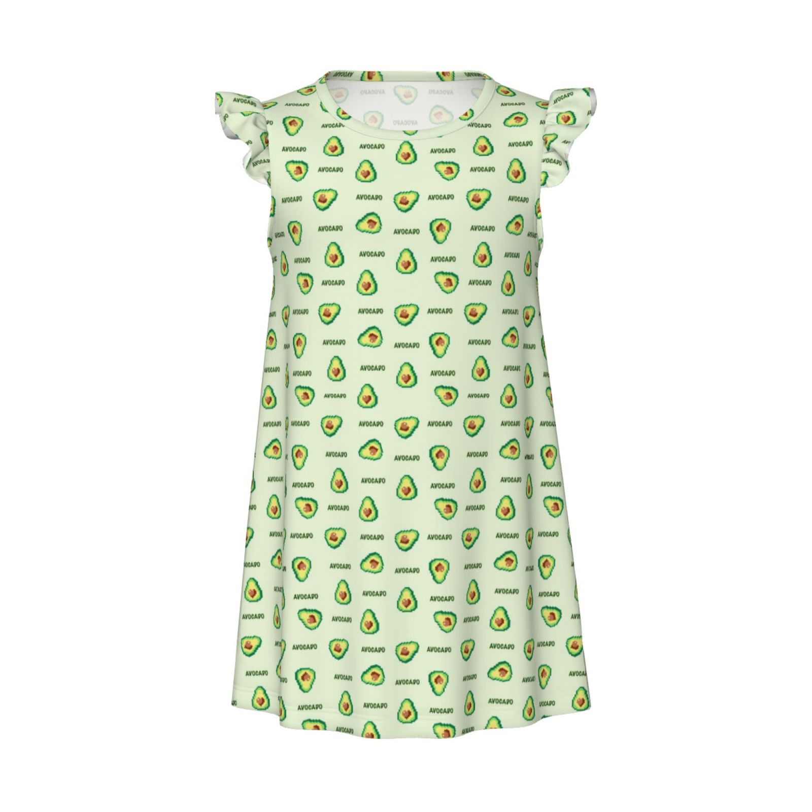 JUNZAN Green Avocado Print Girls Nightgown Pajamas - Soft Toddler ...