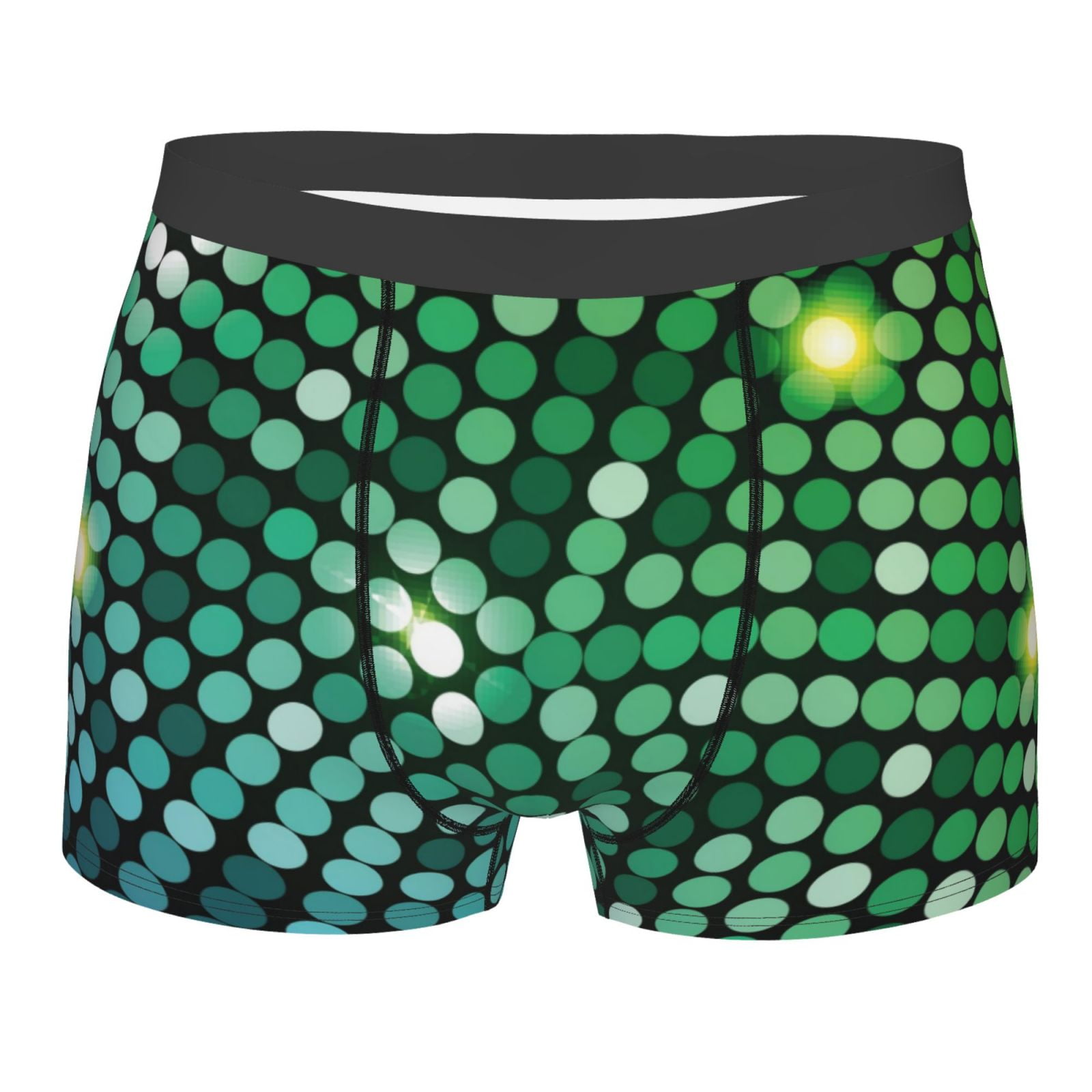 JUNZAN Green Disco Lights Mens Underwear Boxer Briefs for Men’s - Large ...