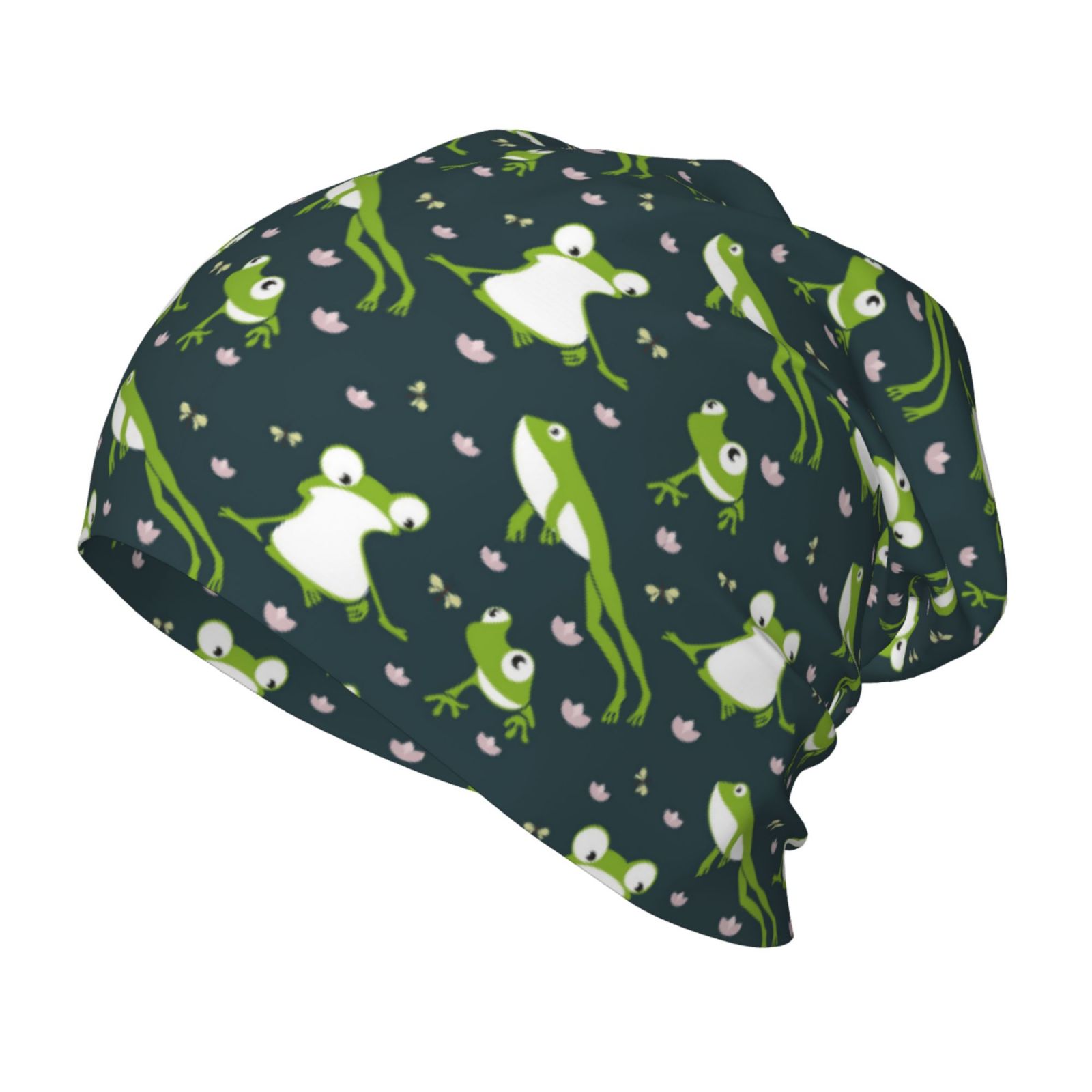 JUNZAN Green Frogs Pattern Kid's Soft Beanie Hat Toddlers Winter Cute ...