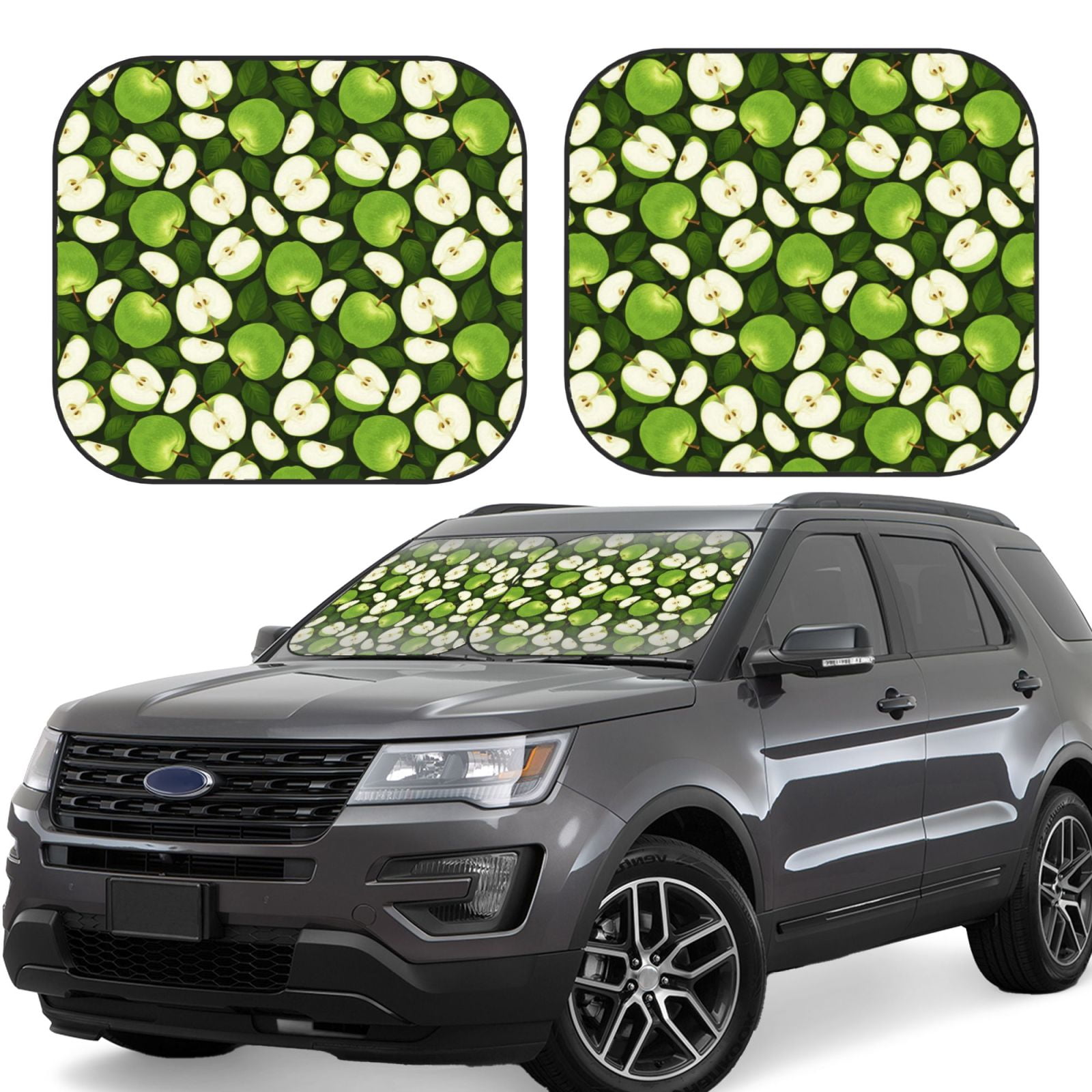 JUNZAN Green Fruit Pattern Car Windshield Sun Shade | Reflective ...